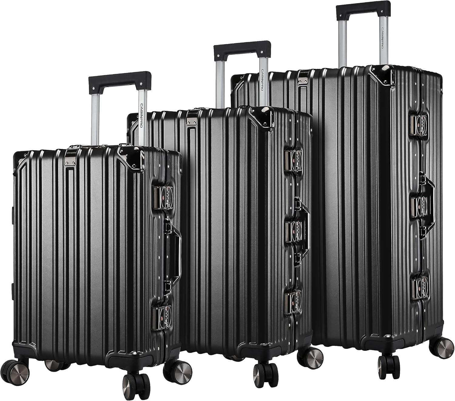 Cabin Pro Light Weight Aluminum Frame Fashion Trolley Luggage Set ...