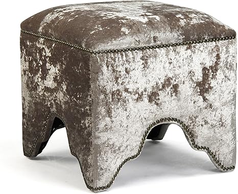 Amazon.com: ZENTIQUE Willem Cubic Stool, Velvet : Home & Kitchen