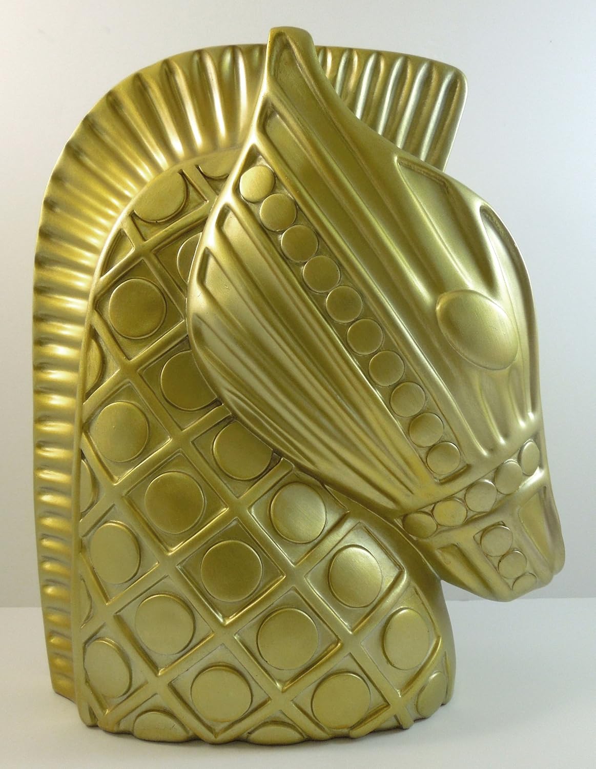 Amazon.com: Large Geometric Gold Horse Head Bust Statue Sculpture ...