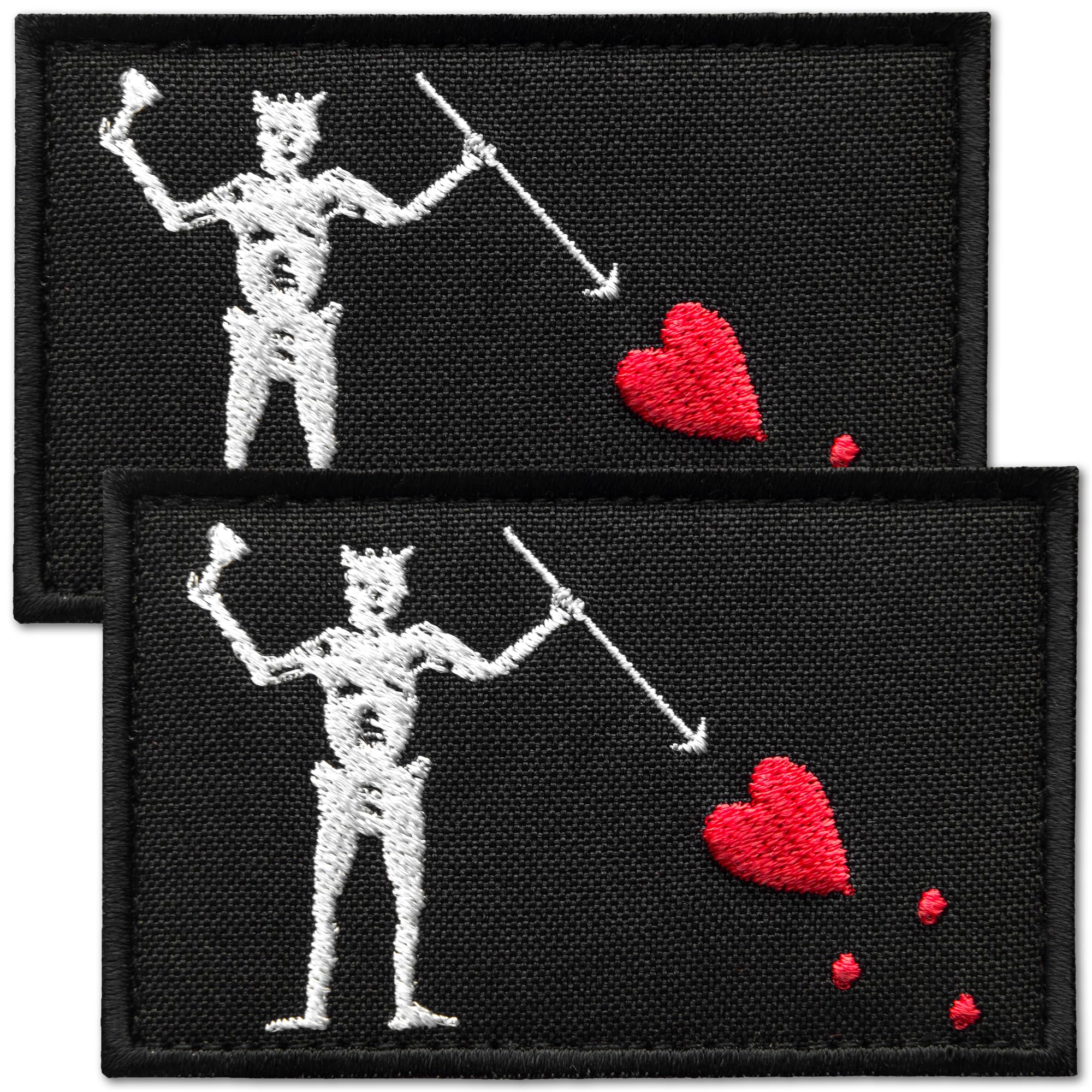 Amazon.com: Bluyellow 2Pcs Blackbeard Patch, Embroidered Pirate Patches, Tactical Hook and Loop ...