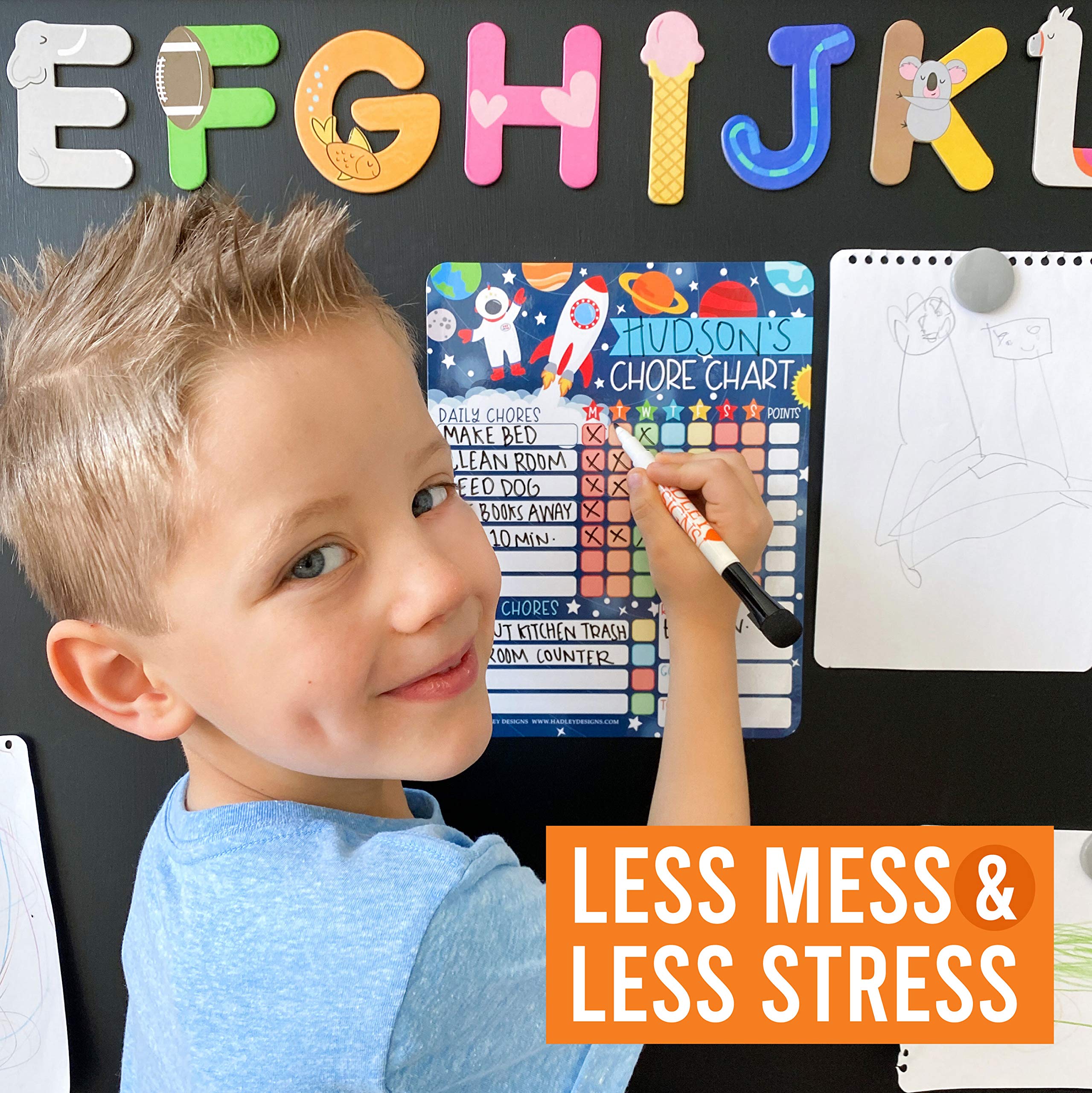 Outer Space Kids Chore Chart Magnetic, Reward Chart for Kids, Good ...
