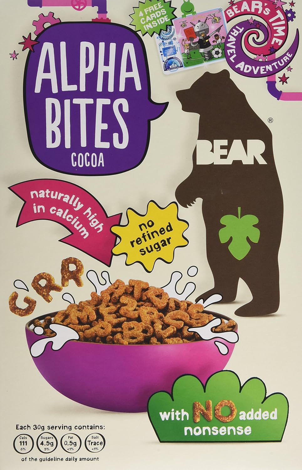 Bear Alphabites Cocoa 375g - Pack of 2 : Amazon.co.uk: Grocery