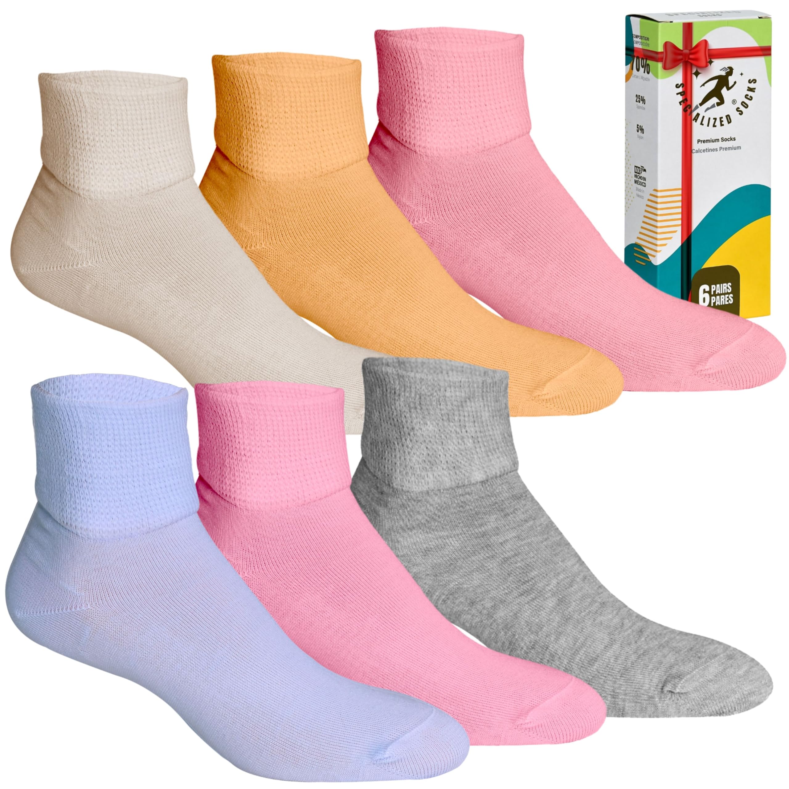 Amazon.com: Thin Diabetic Socks for Women - Neuropathy, Non-Binding ...