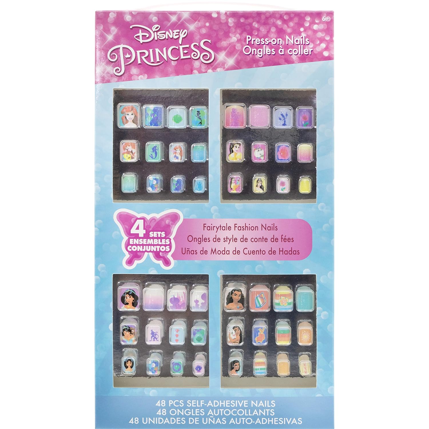 Amazon.com: Disney Princess - Townley Girl 48 Pcs Press-On Nails ...