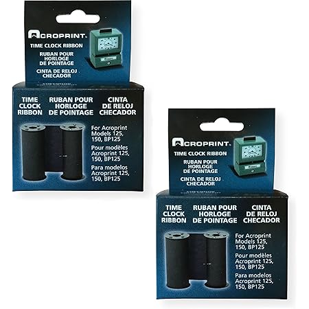 Acroprint 20-0106-002 Standard 125/150 Blue Ribbons, Blue Time Clock ...