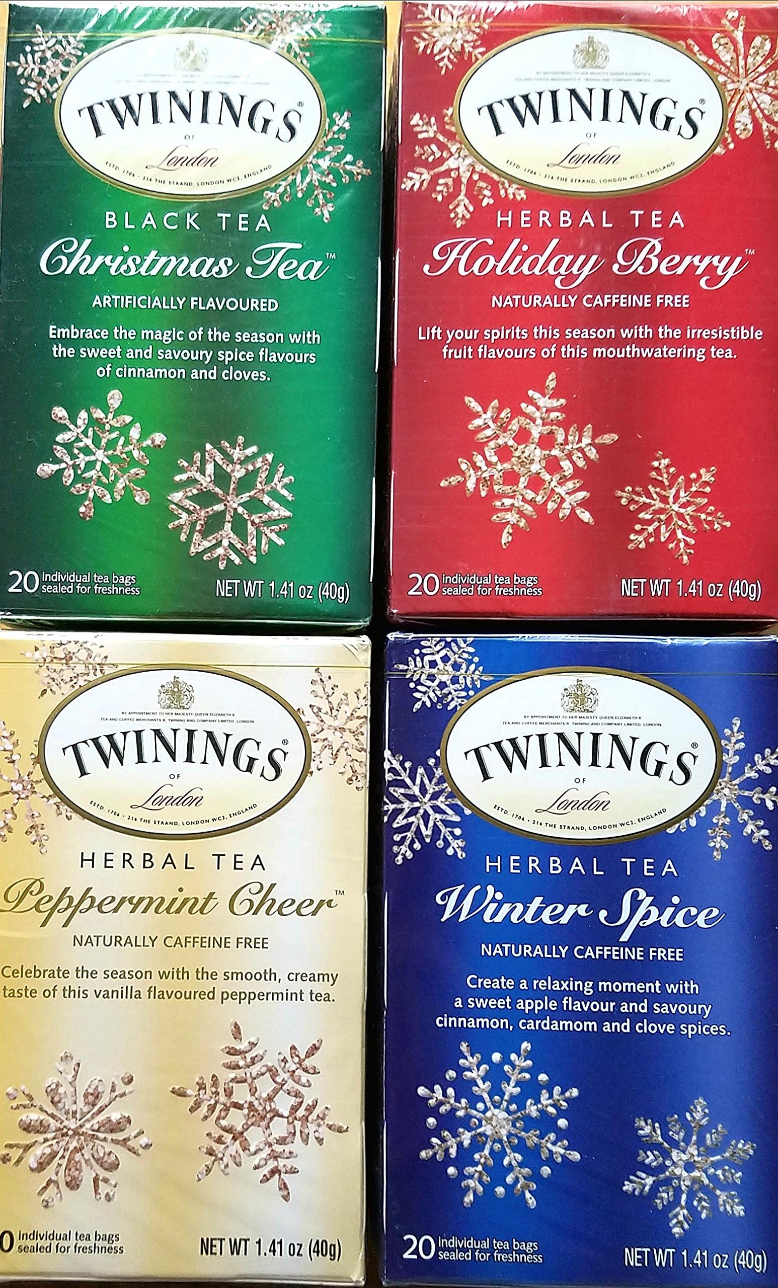 Amazon.com : Twinings of London Holiday Variety Tea Bag Pack ...