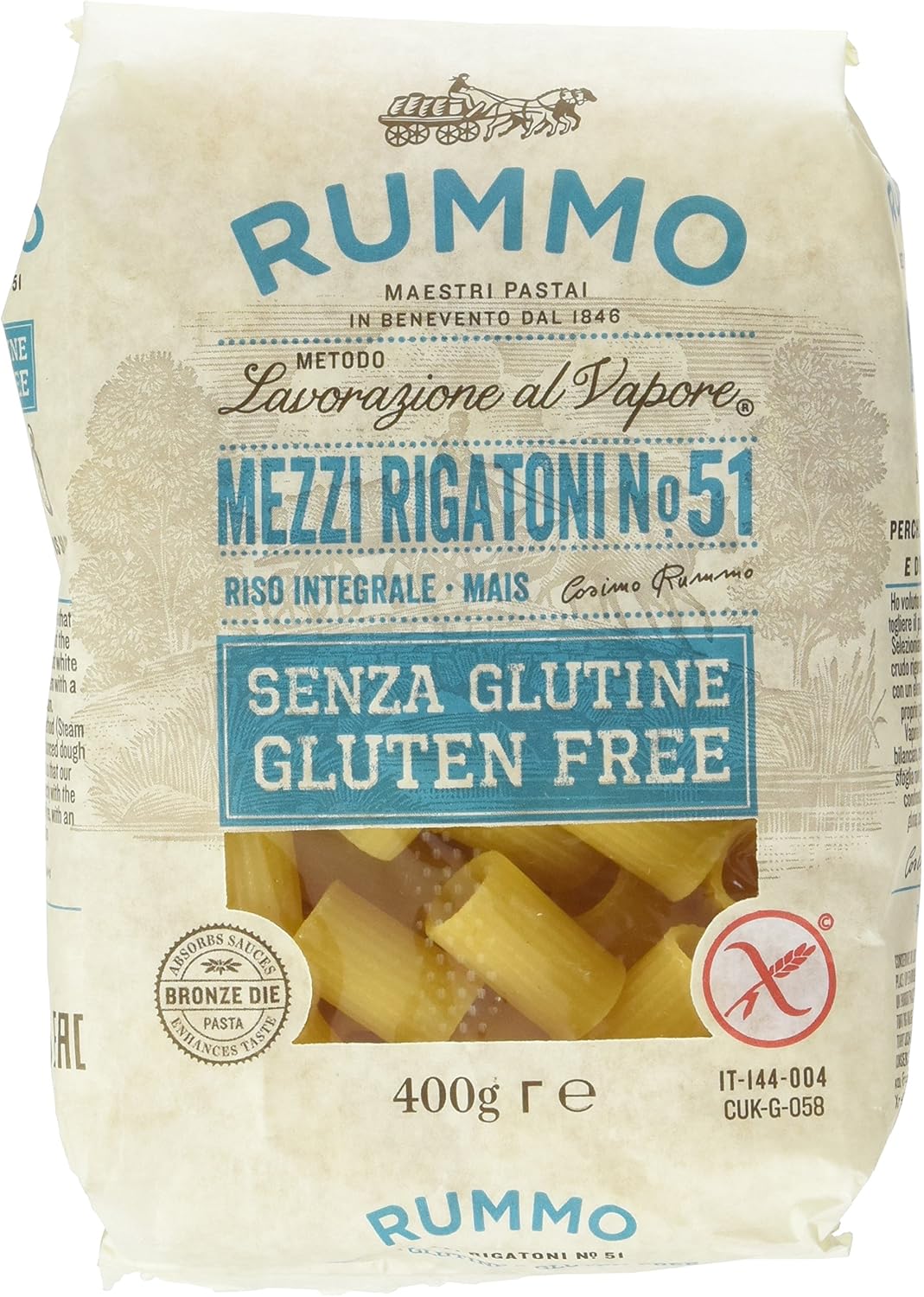 Amazon.com : Rummo Rigatoni Meat N ° 51 Gluten Free 400g : Grocery ...