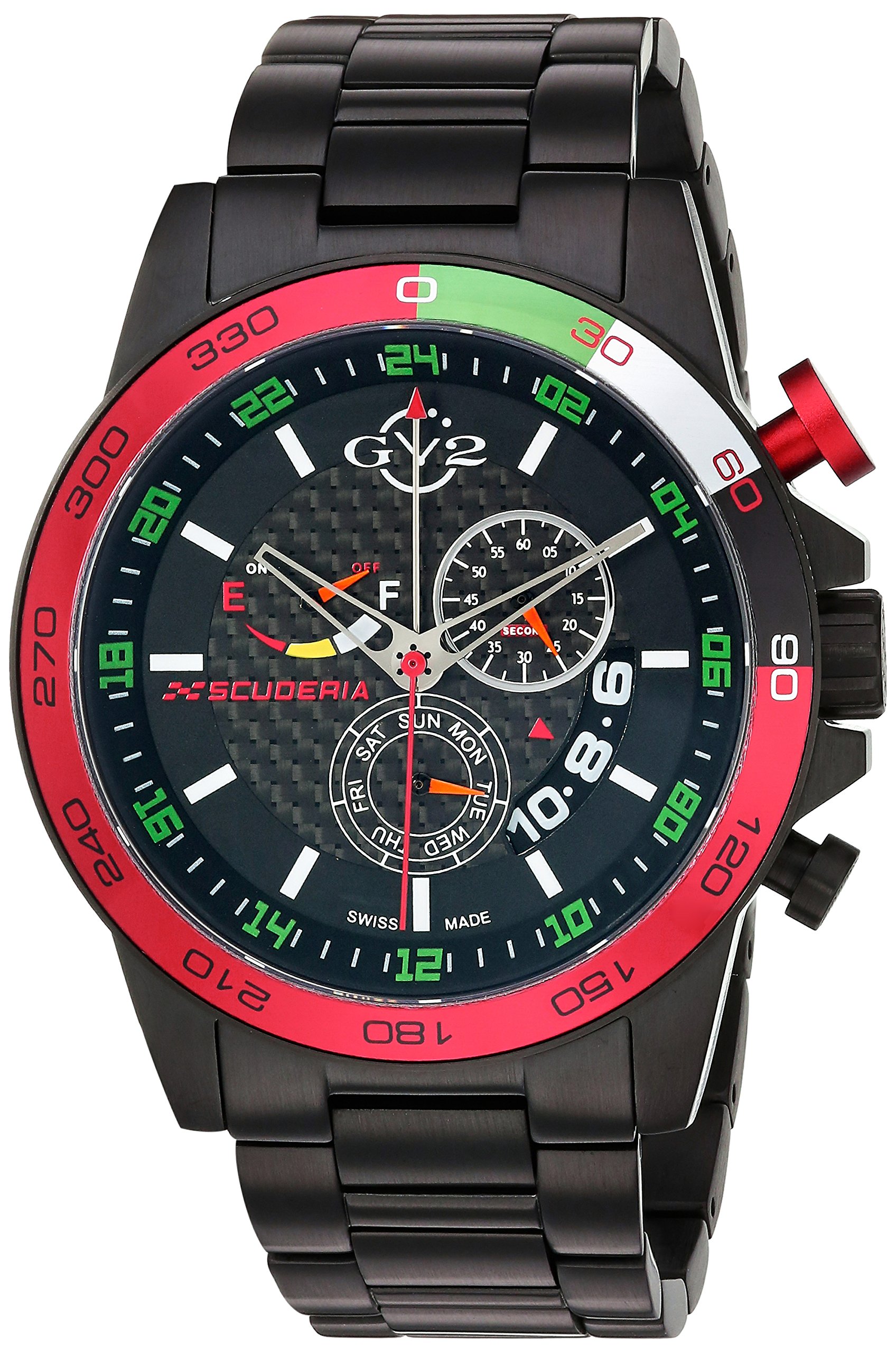 Buy GV2 by Gevril Scuderia Mens Chronograph Swiss Quartz Alarm GMT ...