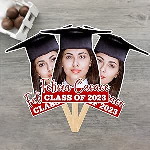 Amazon.com: Custom Graduation Big Head Photo Fans - Personalized Hand ...