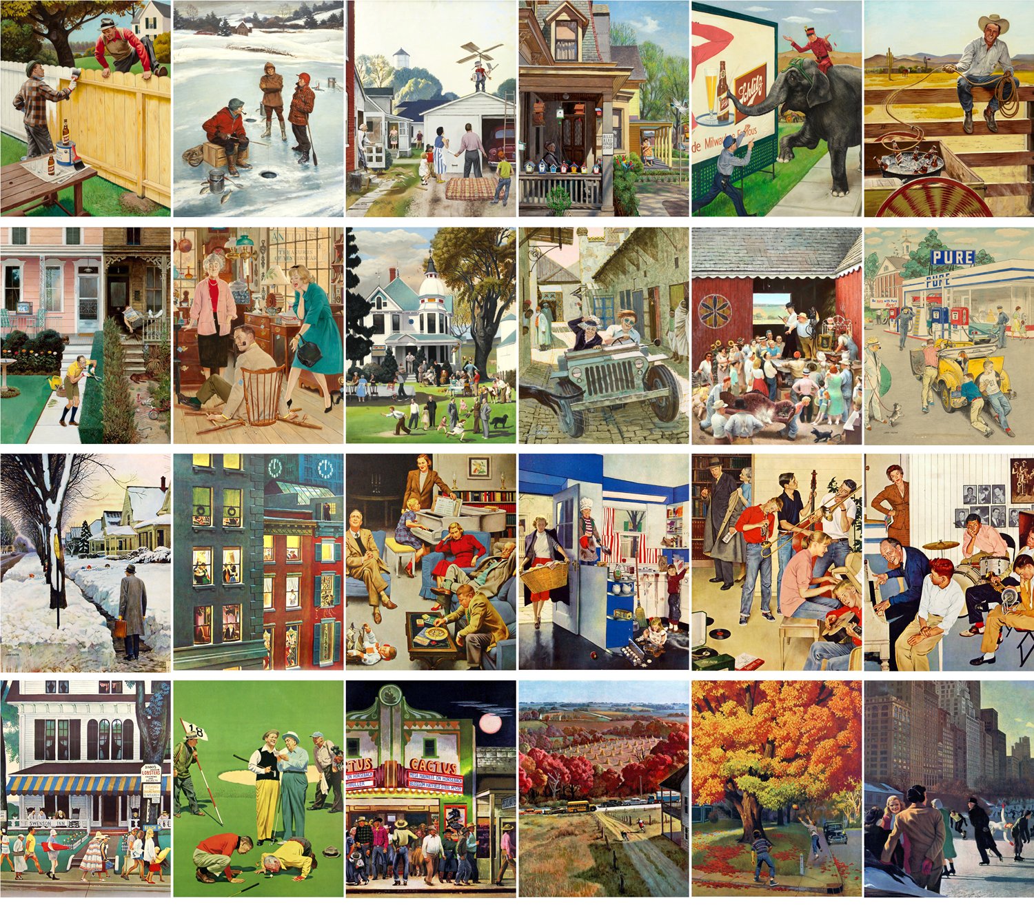 Snapklik.com : Vintage PostCards 24 Pcs American Life Vintage Magazine ...