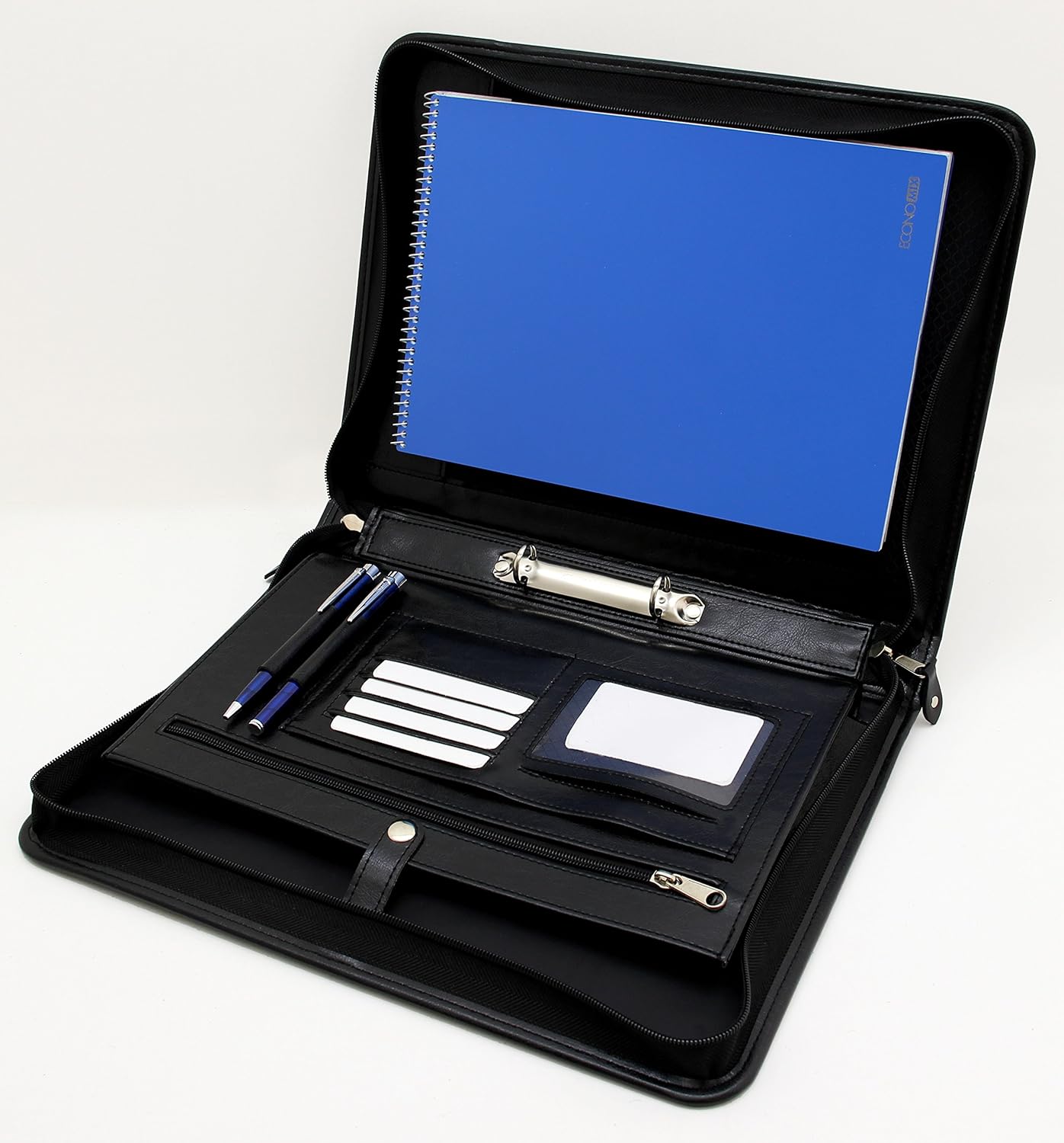 Pu Business Leather Portfolio A4 Presentation Padfolio A4 Conference Folder 2 Ring Binder ...