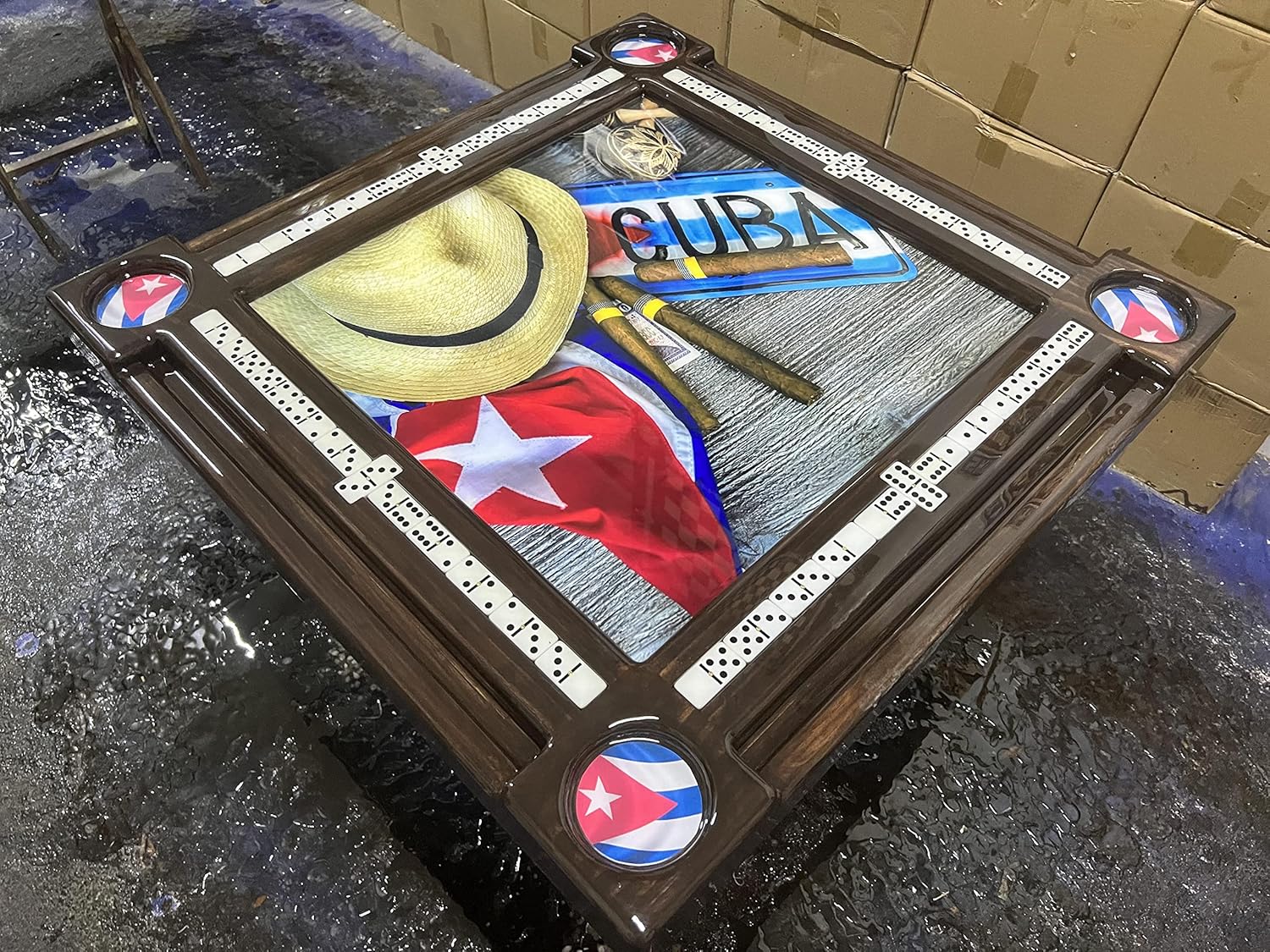Cuban Life Collage Domino Table by Domino Tables by Art – Yaxa Colombia