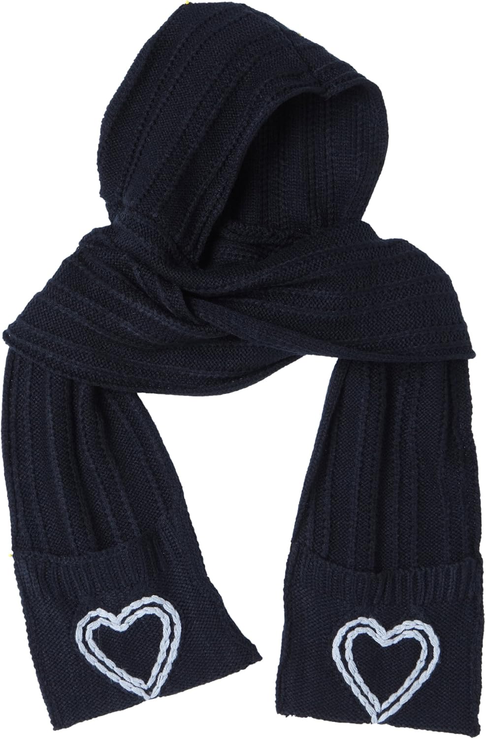 Jessica Simpson Women's Knit Scarf with Hood and Pockets, Black at ...
