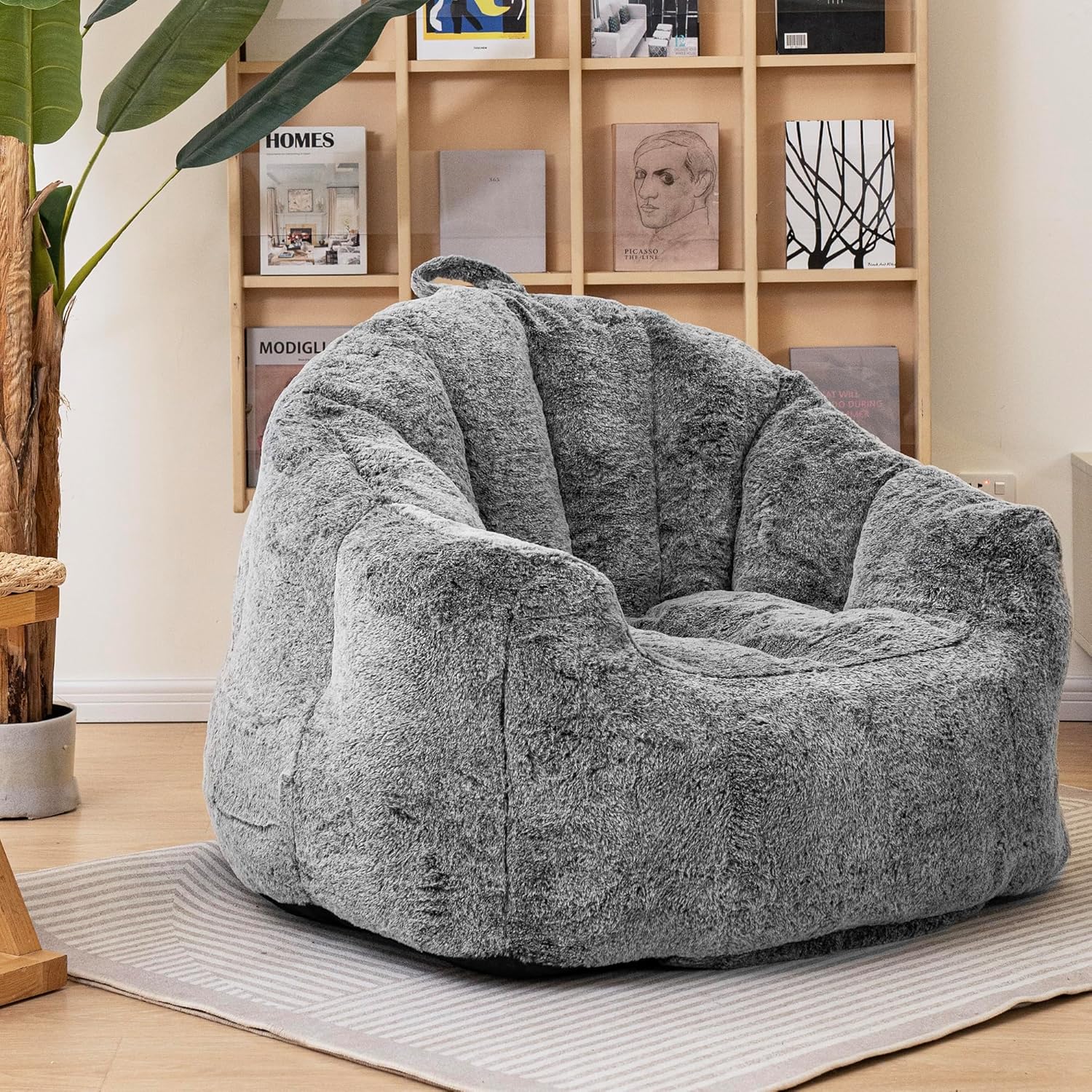 Amazon.com: Recaceik Giant Bean Bag Chair Stuffed Bean Bag Couch with ...