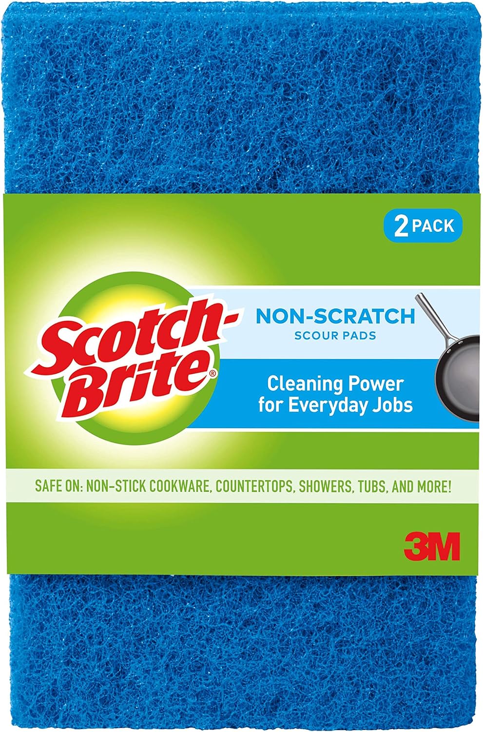 Amazon.com: Scotch-Brite Multi-Purpose Non-Scratch Scour Pads, 2 Pads ...