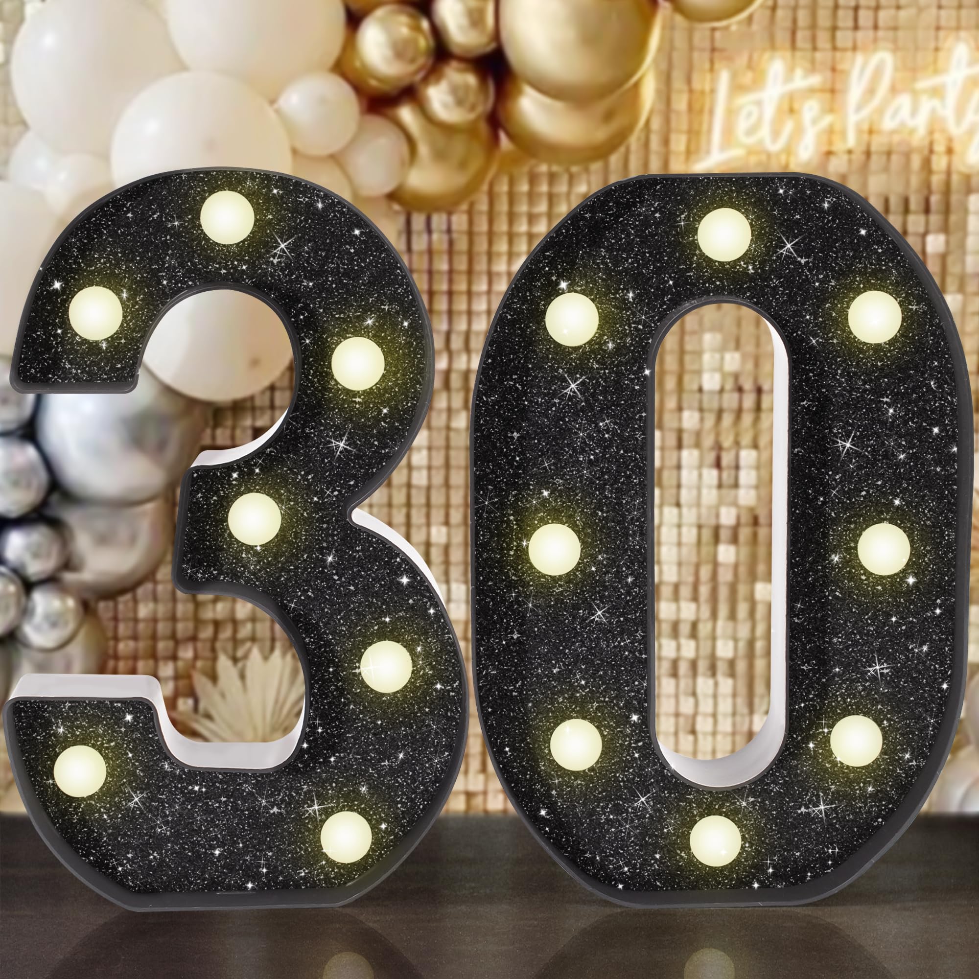 Amazon.com : 8.7In 30th Birthday Decorations Gifts for Women Men, Light ...