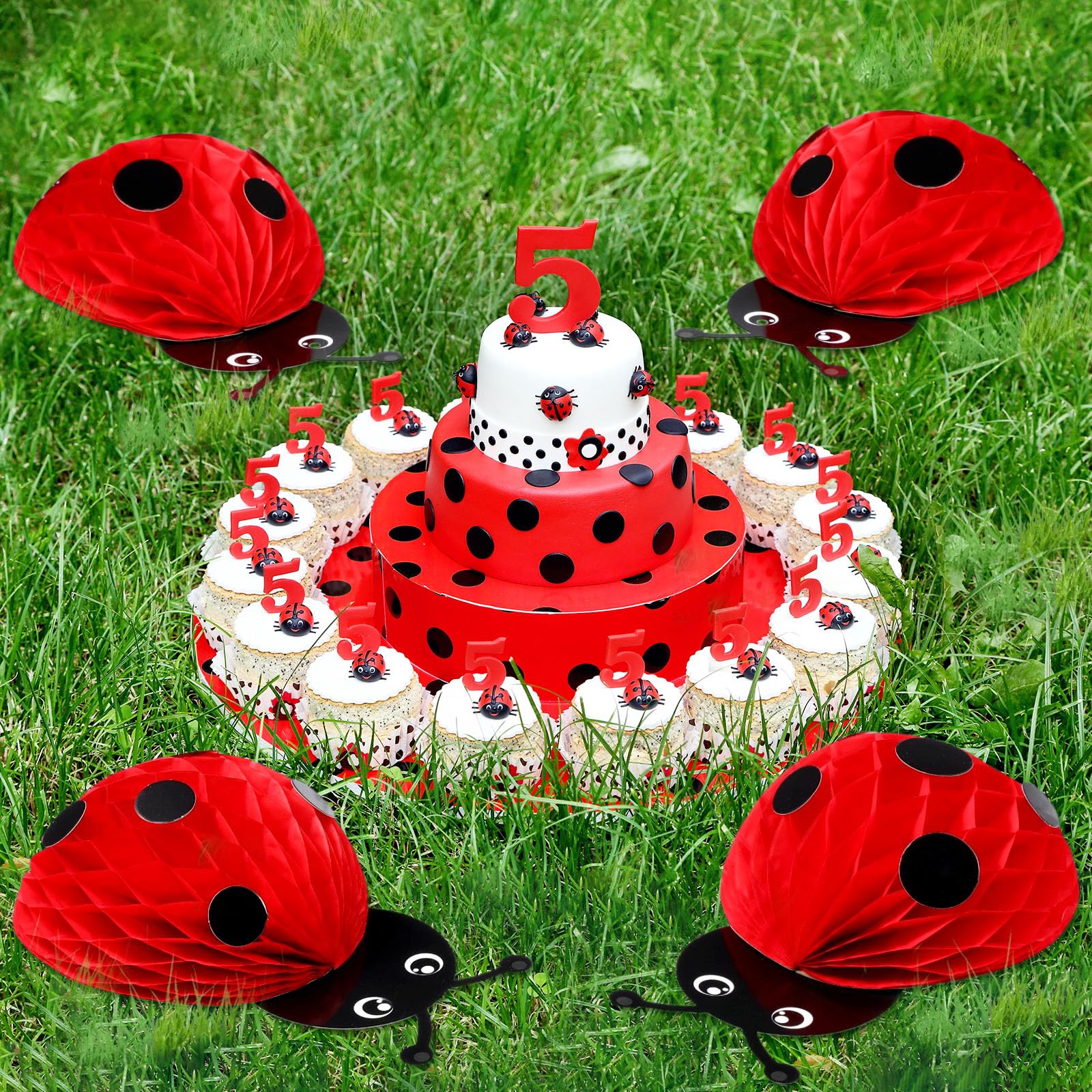 Snapklik.com : 9 Set Ladybug Party Decorations Ladybug Love Bug ...