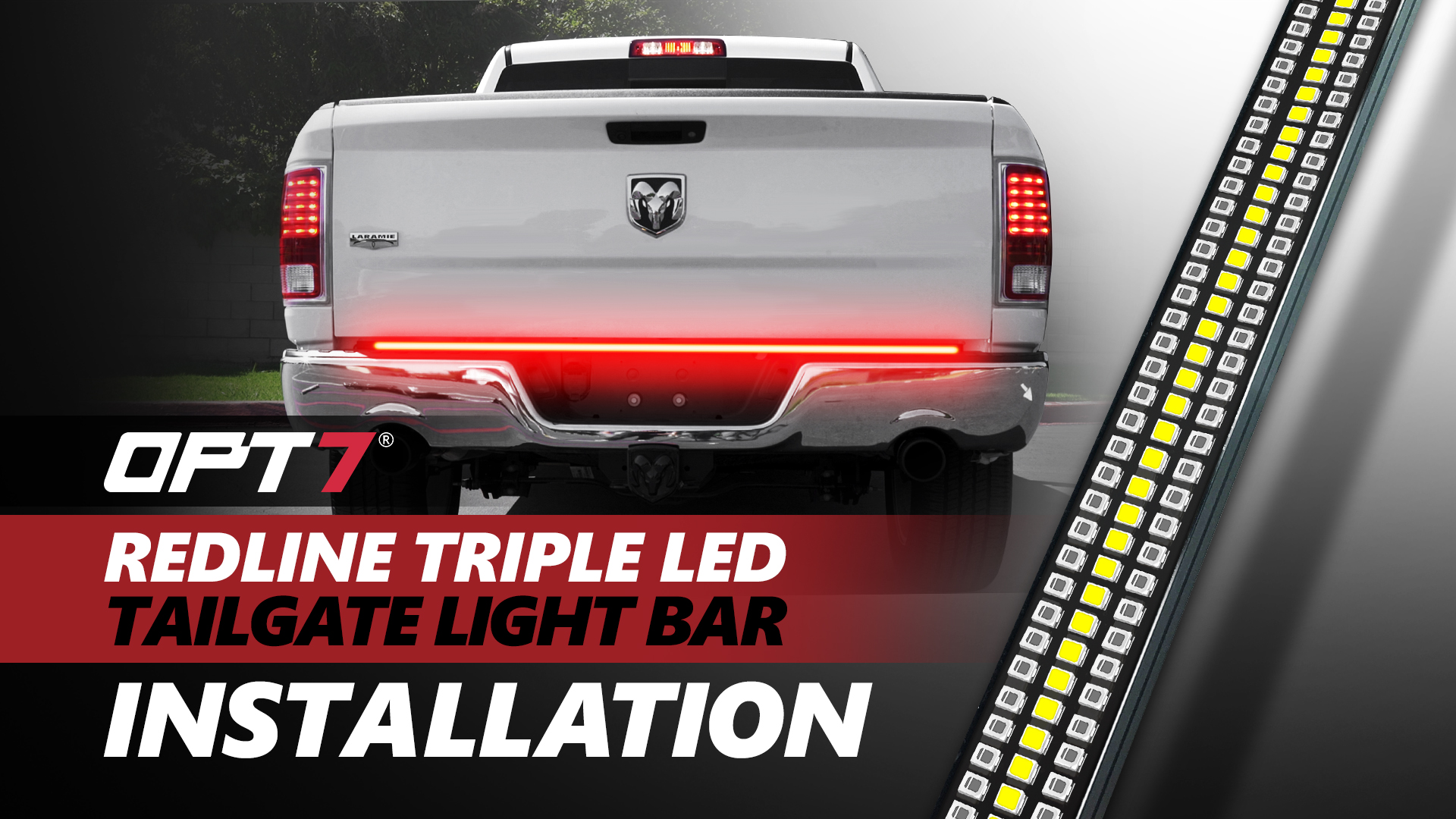 Watch OPT7 Triple Tailgate Light Bar Installation on Amazon Live