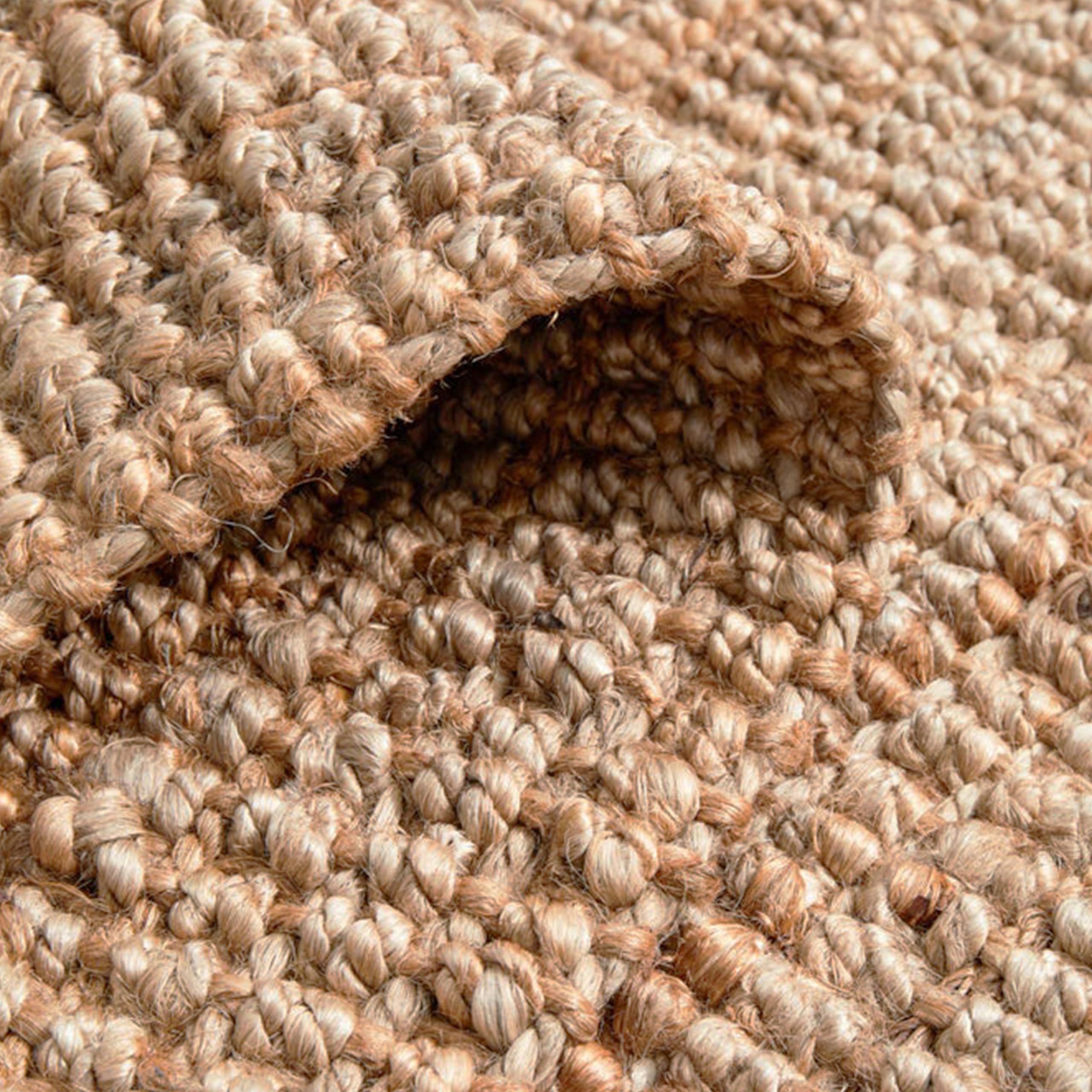 Delara Hand Woven Farmhouse Jute Area Rug, Tight Boucle Jute Rug, 3' x ...