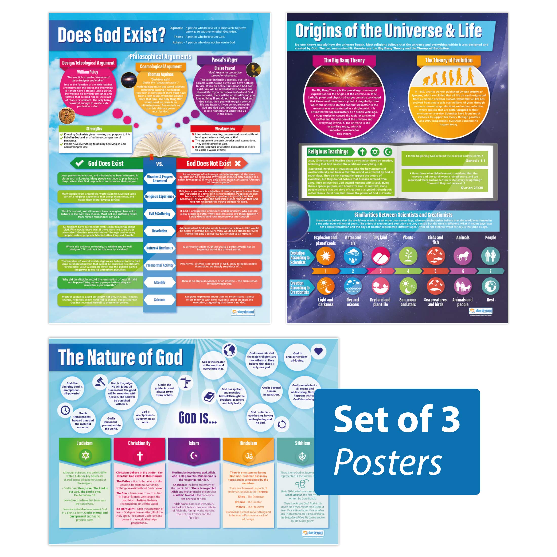 Buy God & Creation s - Set of 3 | Religious Education s | Laminated ...
