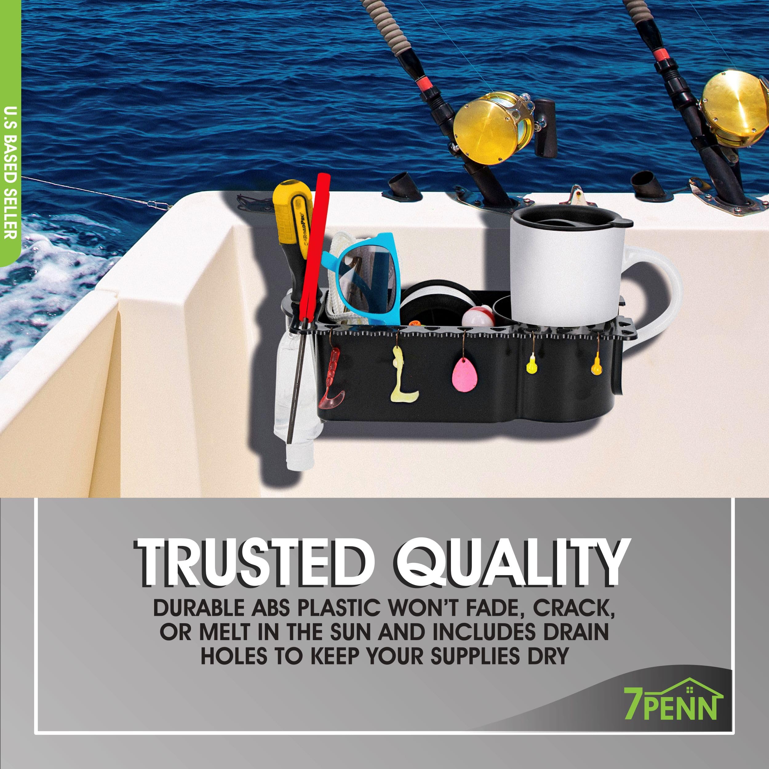 Snapklik.com : 7Penn Boat Cup Holder Jon Boat Accessories - 2 Pack Boat ...