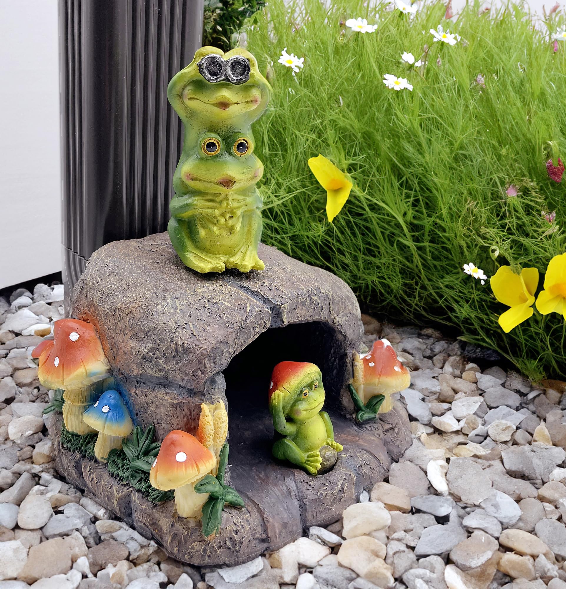 Snapklik.com : Frog Sculpture Gutter Decor Downspout Extender Diverter ...