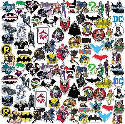 Amazon.com: Batman Sticker Pack Die Cut Vinyl Large Deluxe Stickers ...