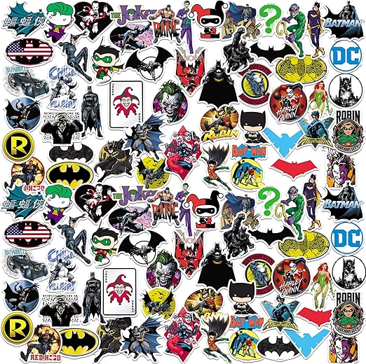 Amazon.com: Batman Sticker Pack Die Cut Vinyl Large Deluxe Stickers ...