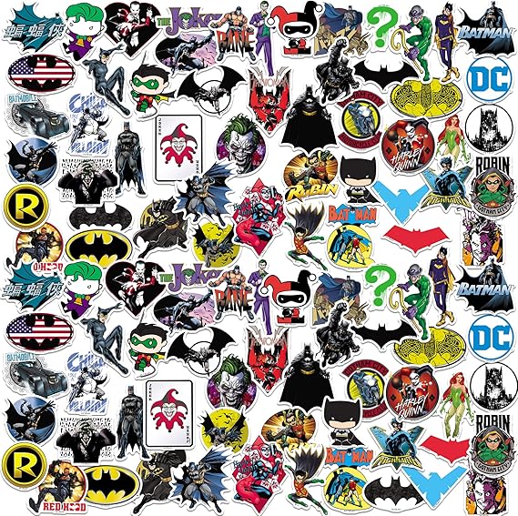 Amazon.com: Batman Sticker Pack Die Cut Vinyl Large Deluxe Stickers ...