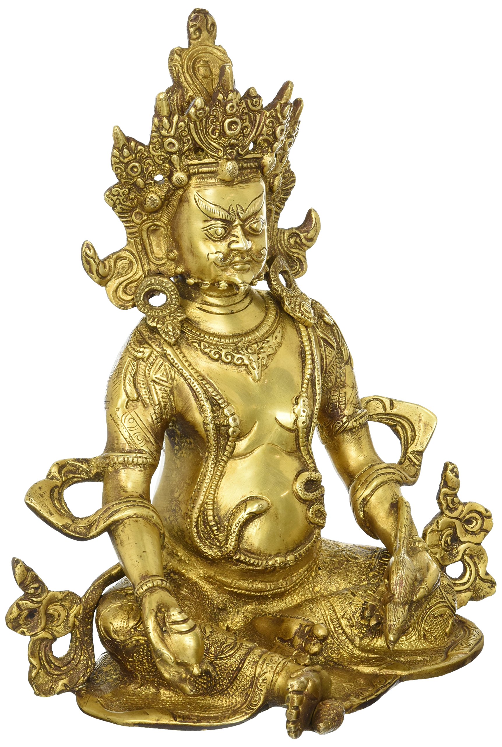 Aapno Craft Large Kuber Statue Brass Golden Kuber Idols Hindu ...