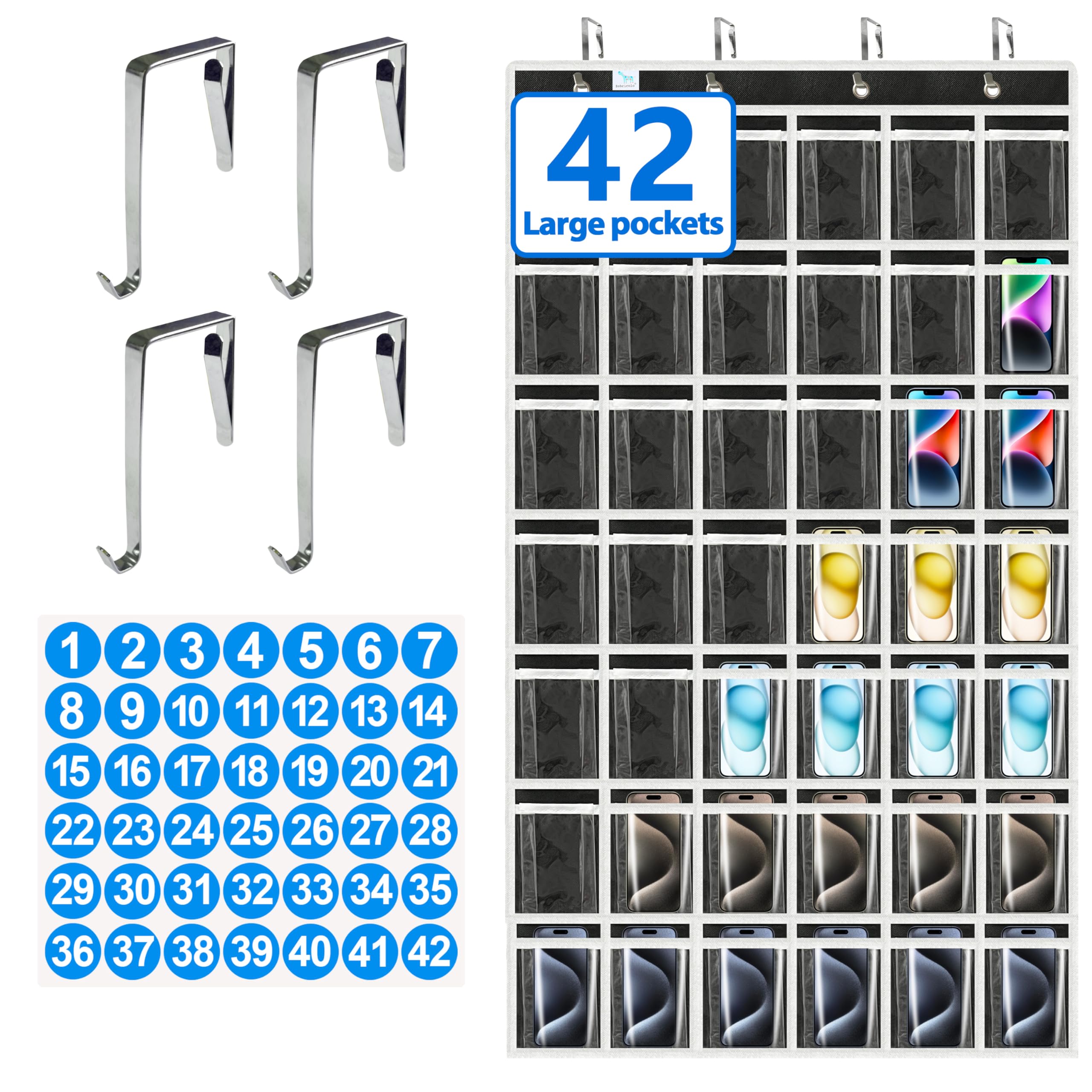 Amazon.com: zebricolo classroom cell phone holder, 42 Expandable ...