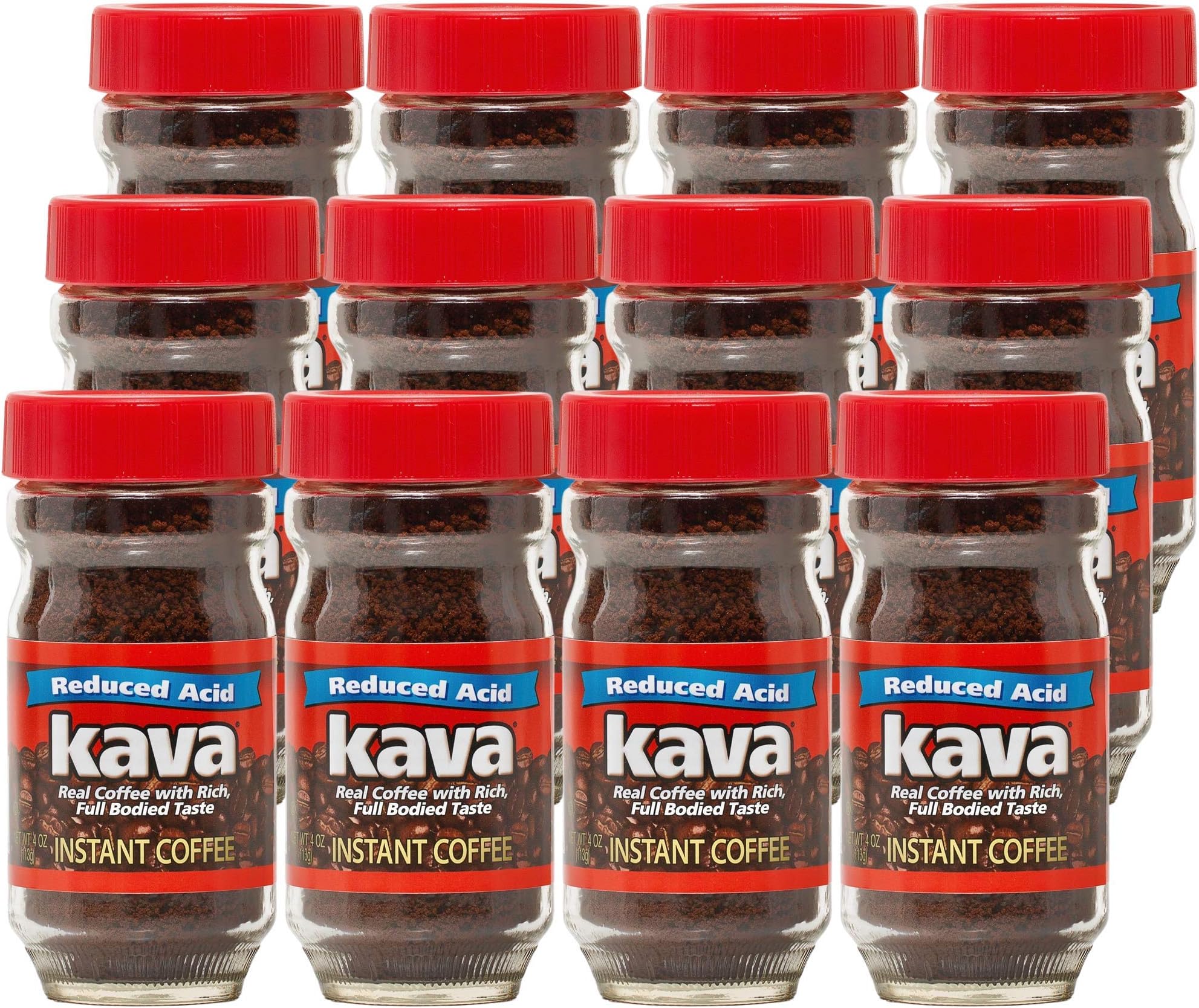 Amazon.com : Kava Coffee Low Acid Neutralized Instant Coffee, 4 Ounce ...