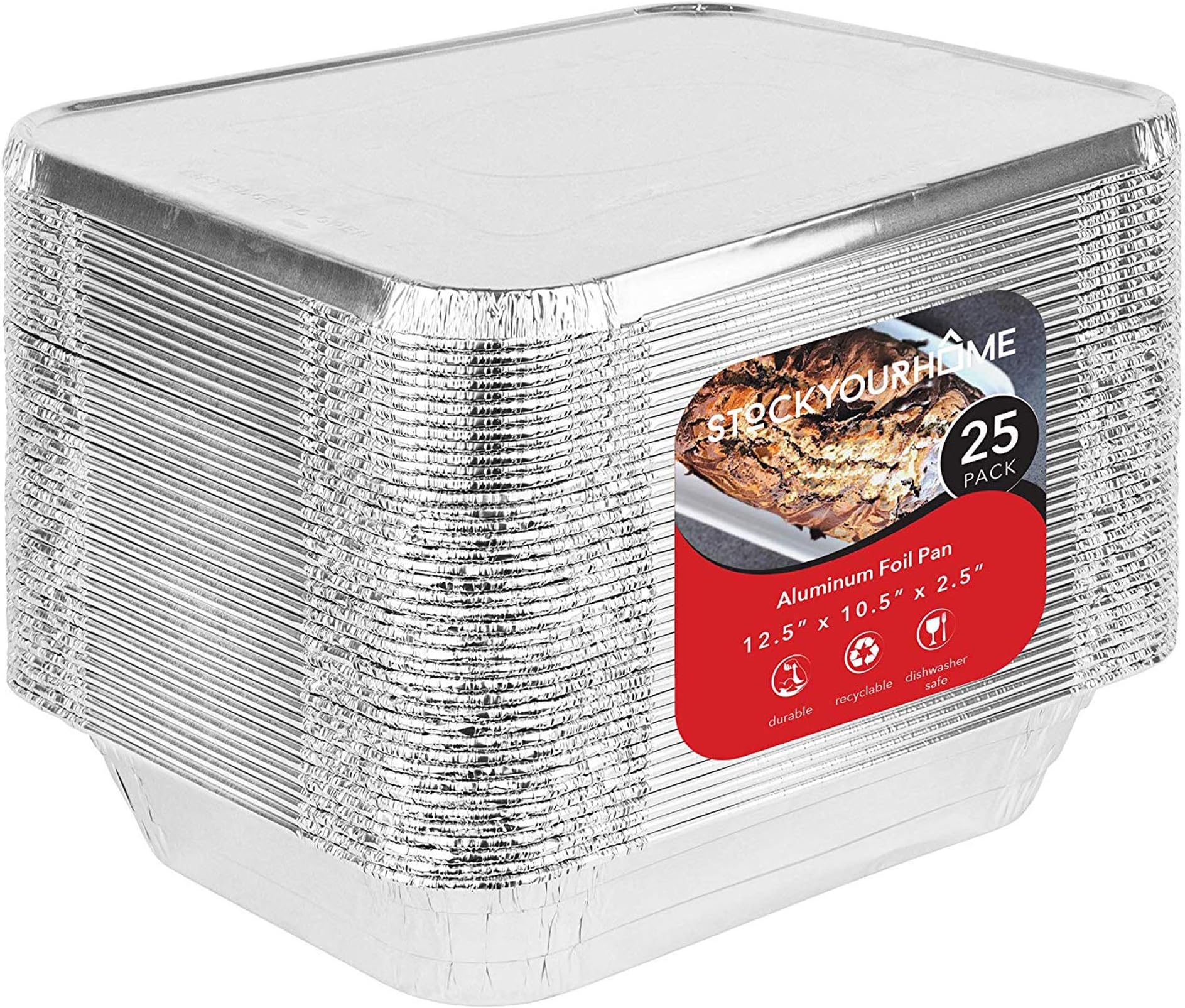 Amazon.com: RAIHOMKIT 50 Pack Aluminum Pans with Lids,Disposable ...
