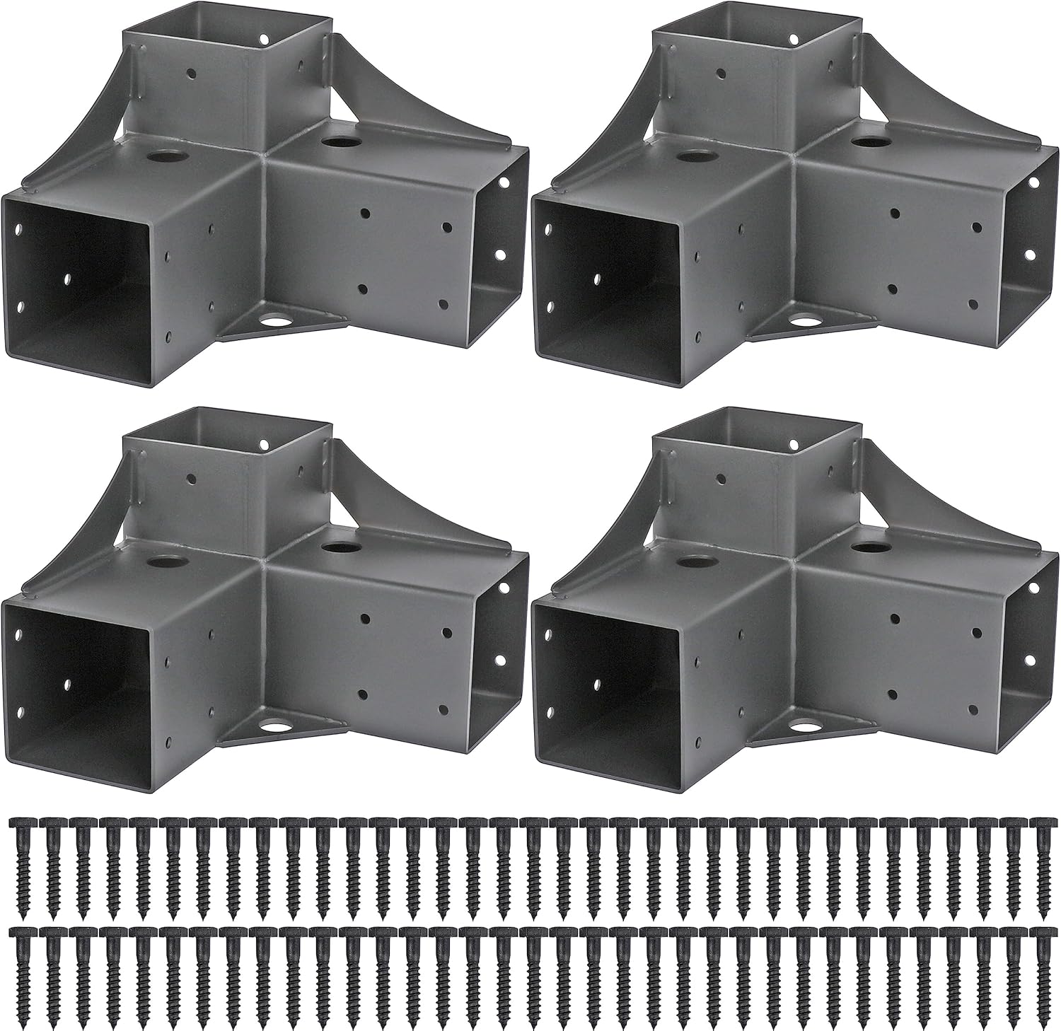 Amazon.com: Mayset 4x4 Stainless Steel 3-Way Right-Angled Corner ...