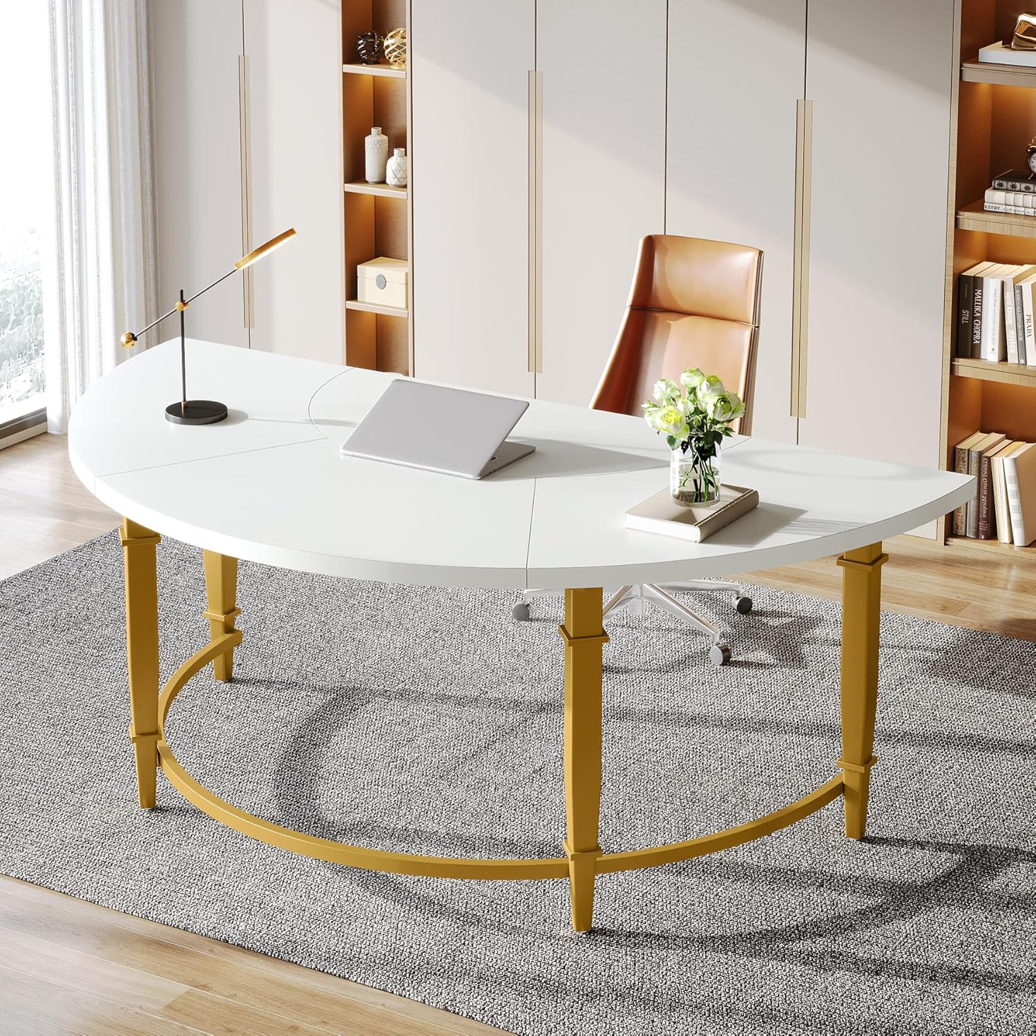 Amazon.com: Tribesigns 63 Inch Computer Executive Desk, Modern Simple ...