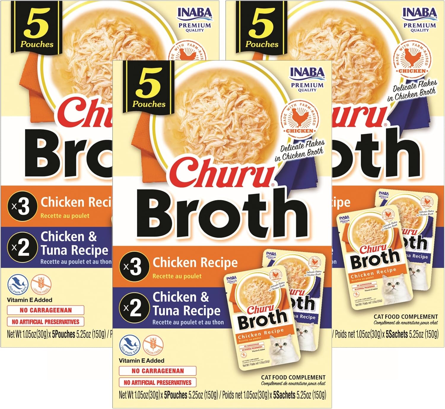 Amazon.com: INABA Churu Broth for Cats, Creamy Broth with Shredded ...