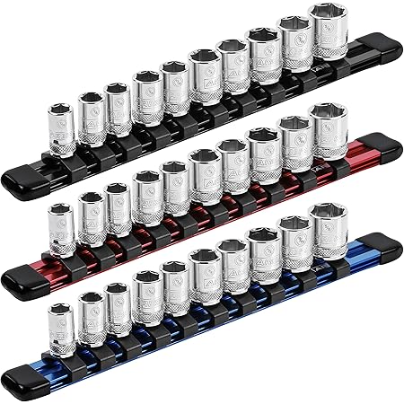 Amazon.com: WORKPRO Magnetic Socket Organizer, 1/4-Inch Drive Aluminum ...