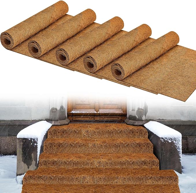 Amazon.com: 5 Pcs 30 x 79 Inch Wide No Slip Ice and Snow Carpet Coconut ...