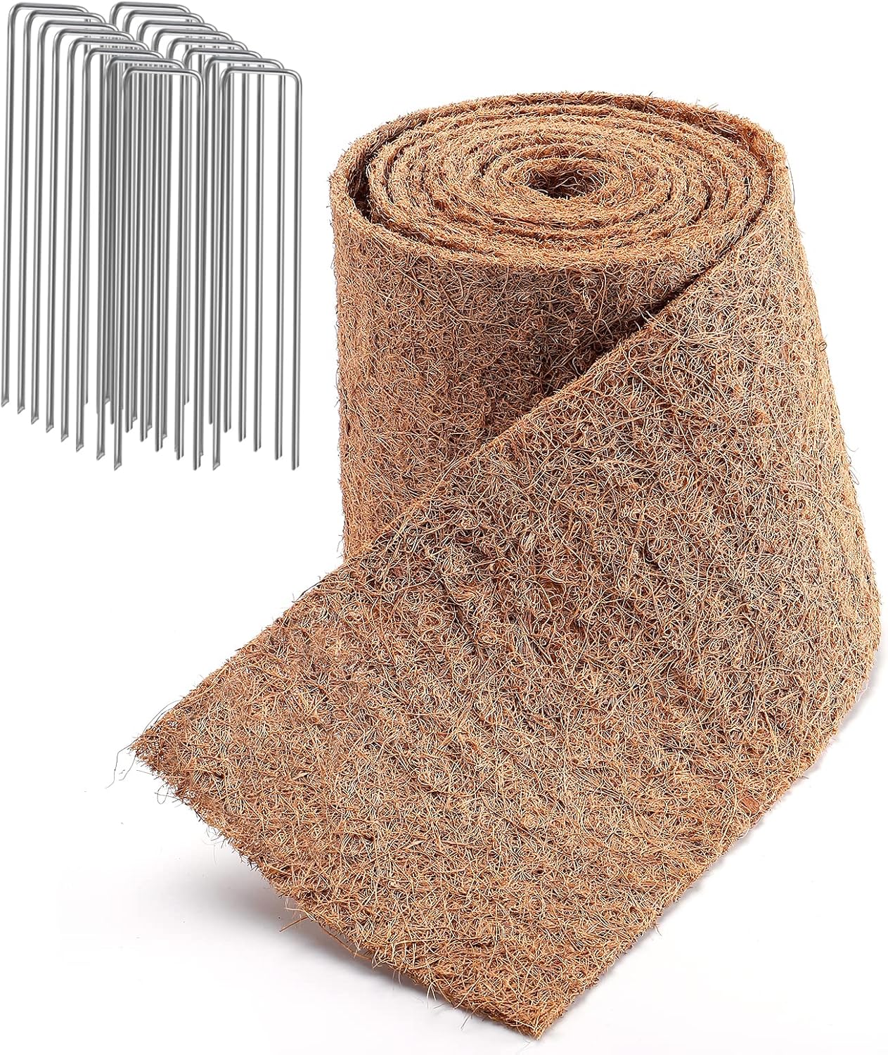 Amazon.com : Natural Mulch Roll for Landscaping- 120" x 6.3" Weed ...