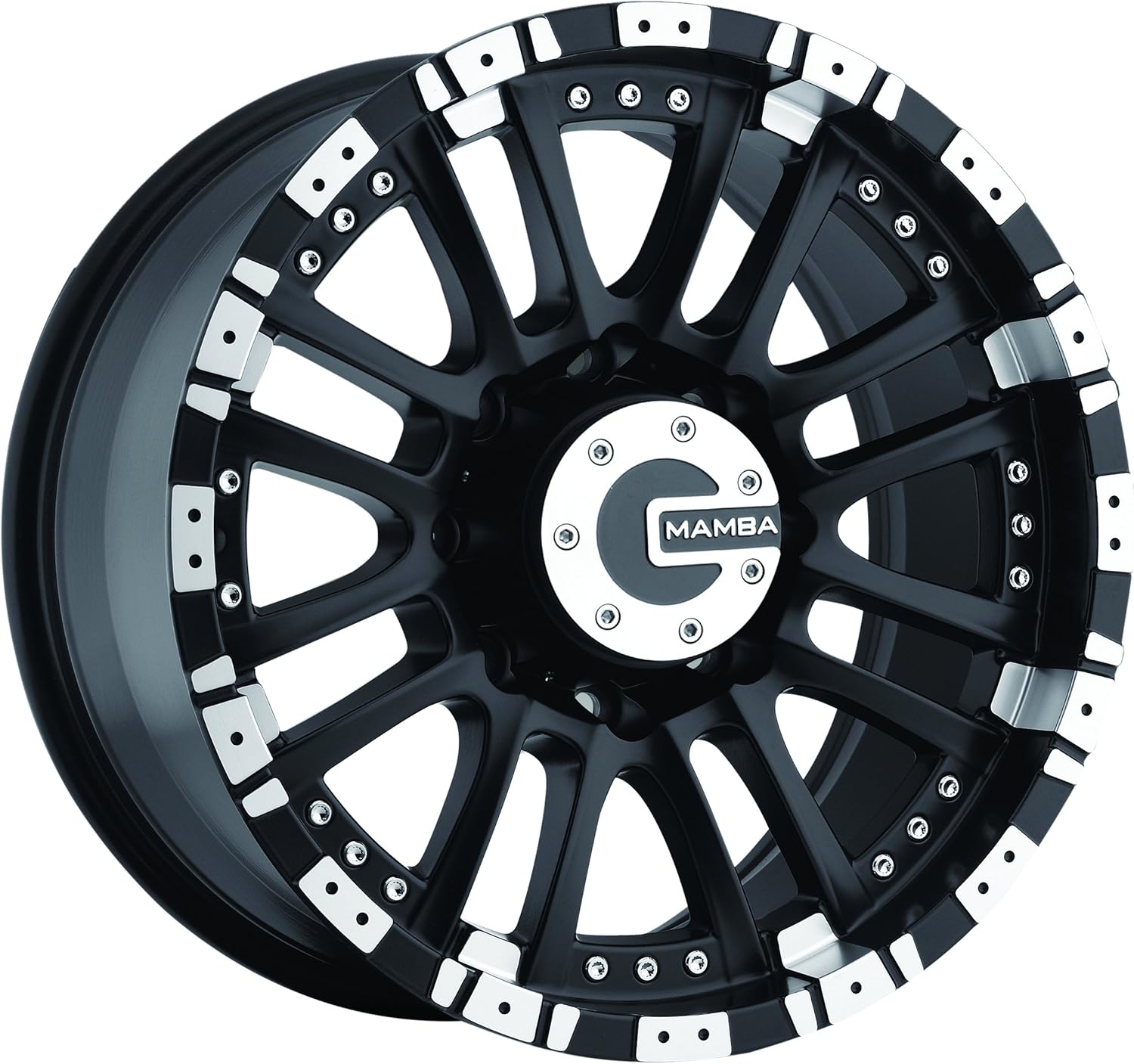 Amazon.com: Mamba M12 Matte Black Wheel with Painted and Machined Lip ...