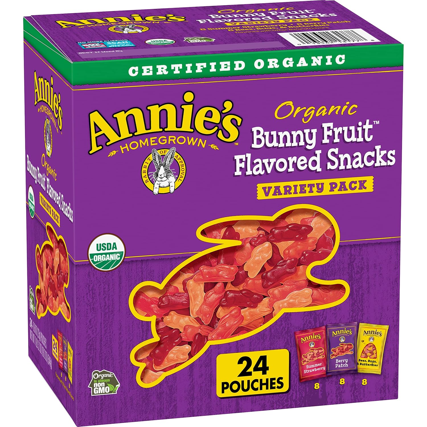 Amazon.com: Annie's Organic Bunny Fruit Snacks, Gluten Free, Variety ...