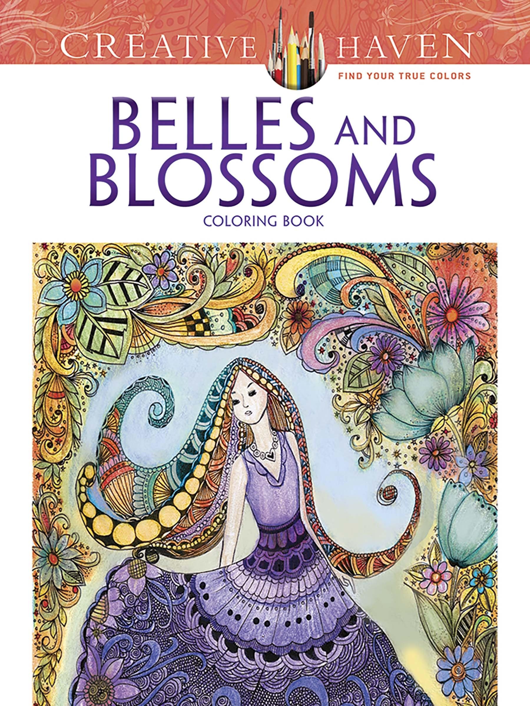 Amazon.com: Adult Coloring Belles and Blossoms Coloring Book (Adult ...