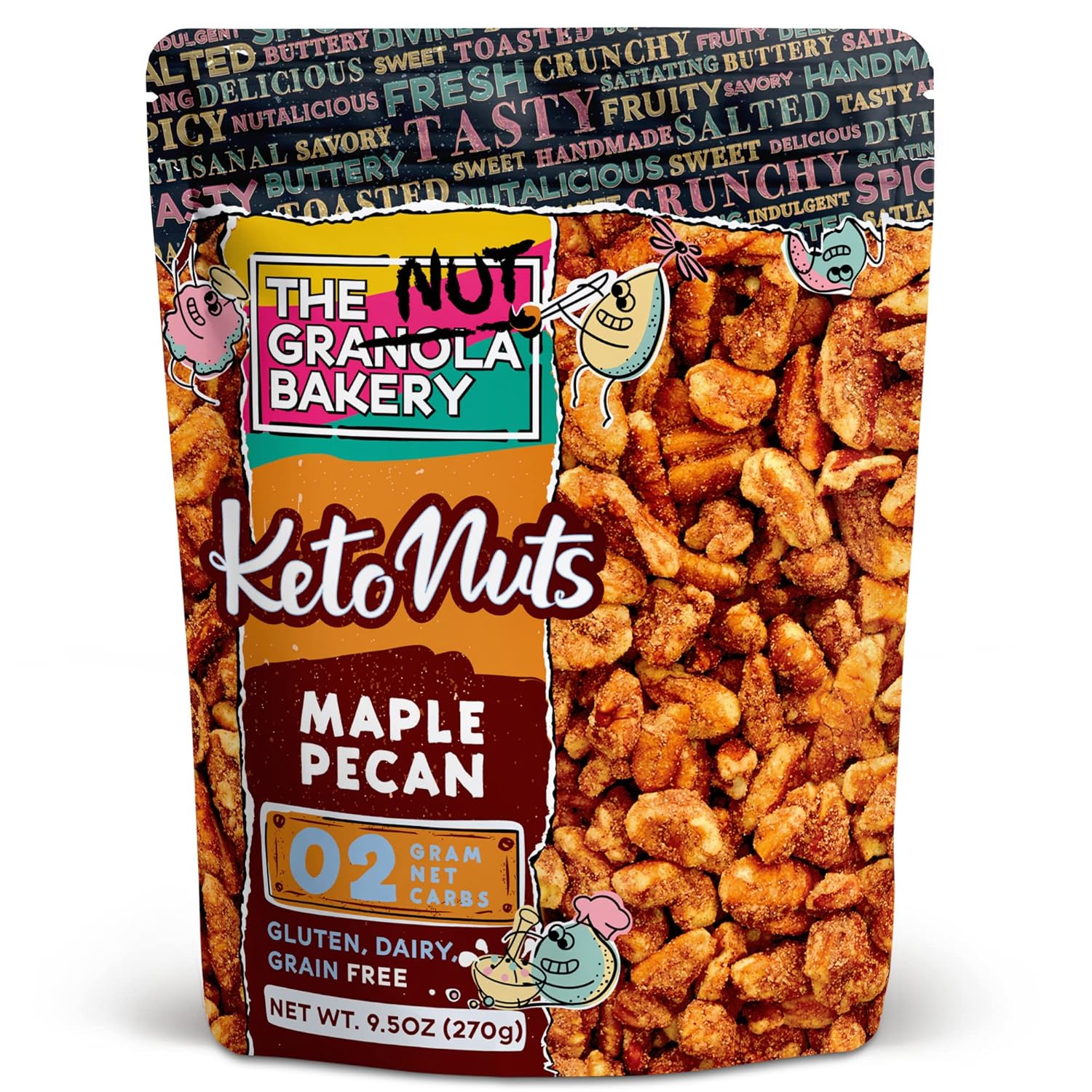 Amazon.com : The Nut Bakery Maple Pecan Keto Snacks | 2g Net Carb | Low ...
