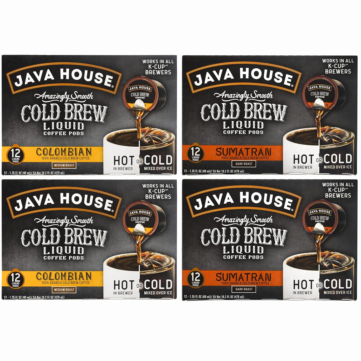 Amazon.com: Java House Cold Brew Coffee Concentrate Single Serve Liquid ...