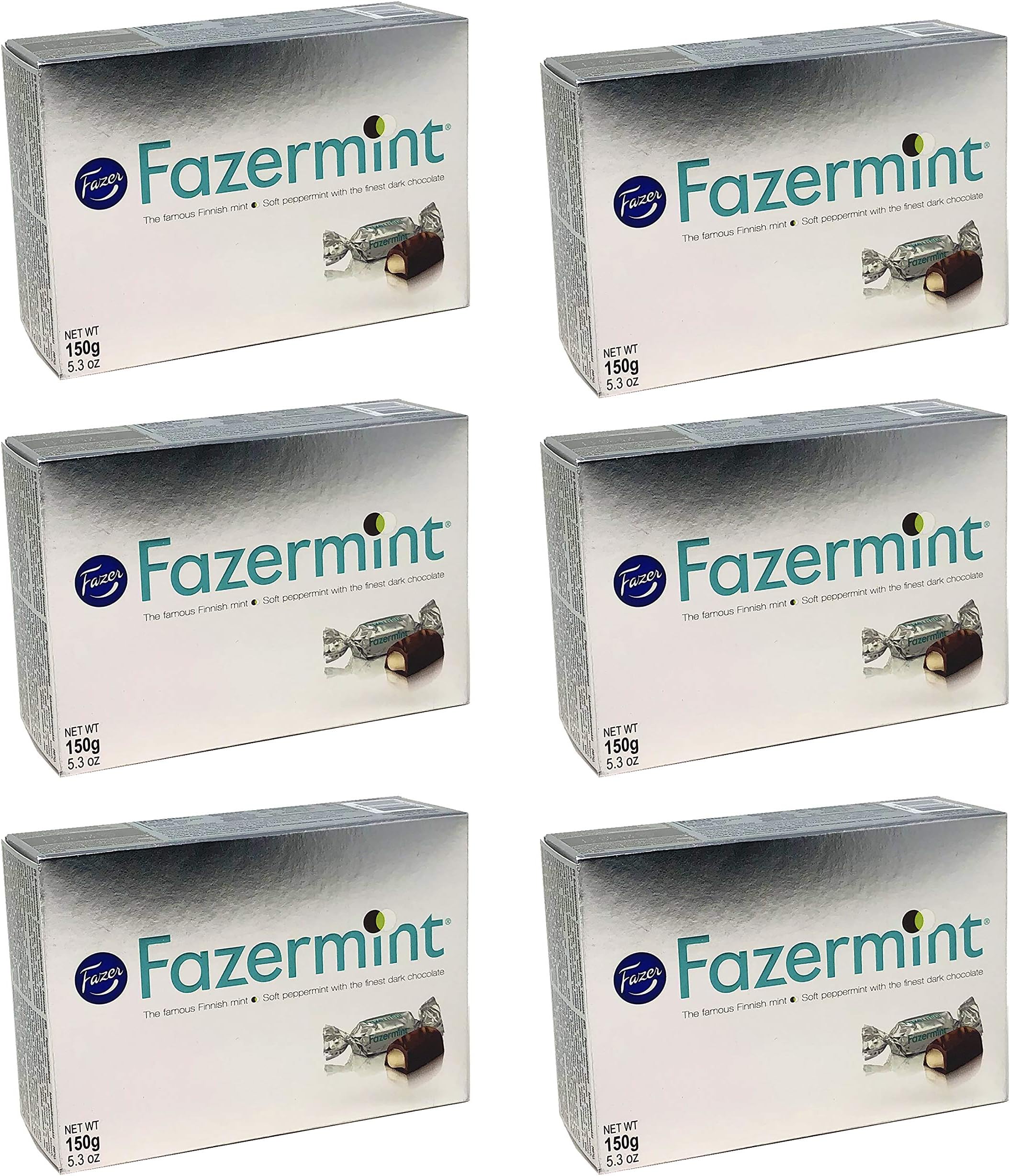 Amazon.com: Fazermint Dark Chocolate Peppermint Creams Box 5.3 oz, Made ...