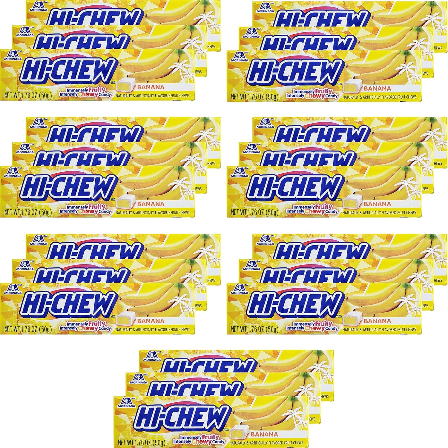 Amazon.com : Hi-Chew Banana Fruit Chews Candy - 21 Pack - 1.76oz Sticks ...