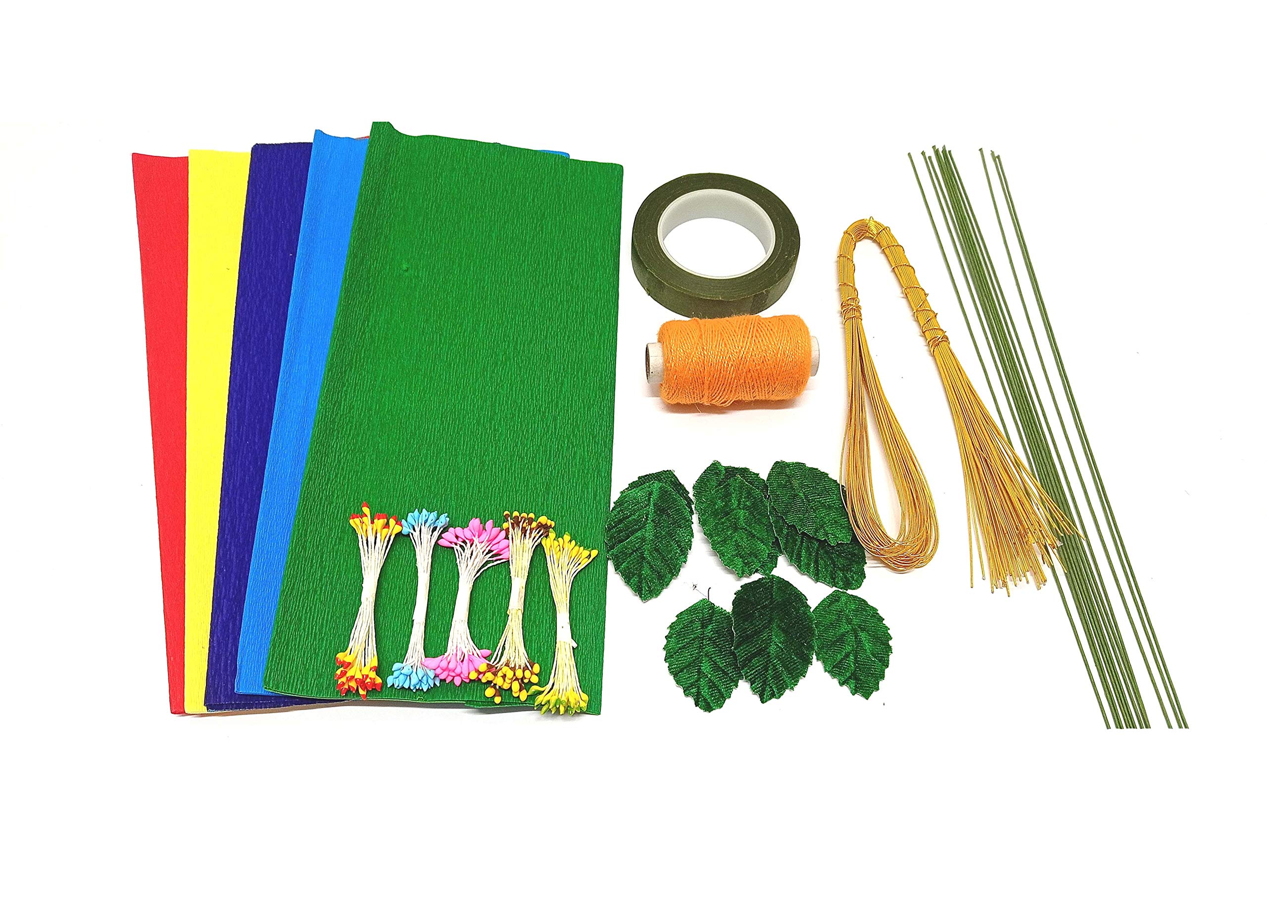 Buy PRANSUNITA Duplex Crape Paper Flower Making DIY kit - Includes ...