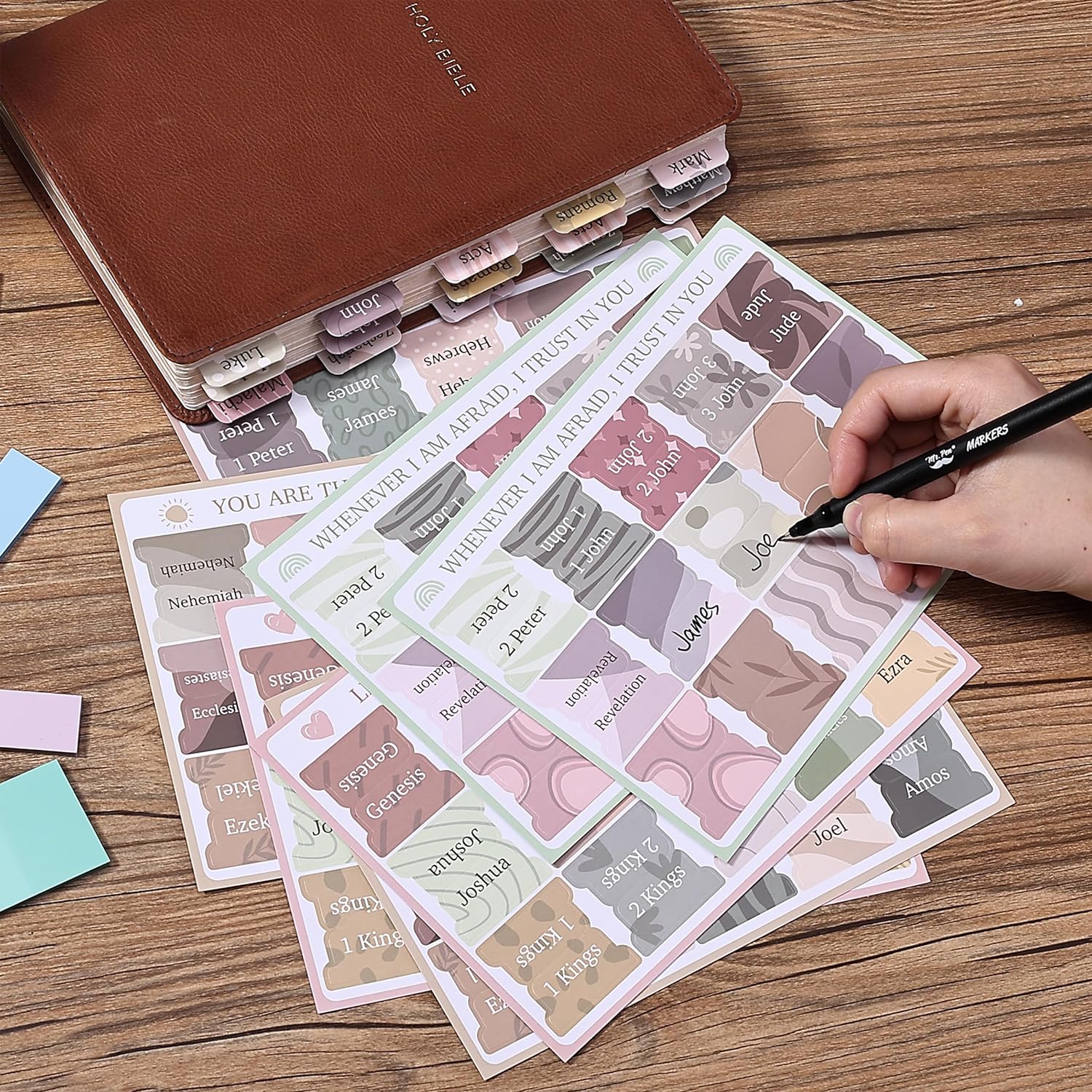 Mr. Pen- Bible Journaling Kit, 127 pcs, Bible Study Supplies, No Bleed ...