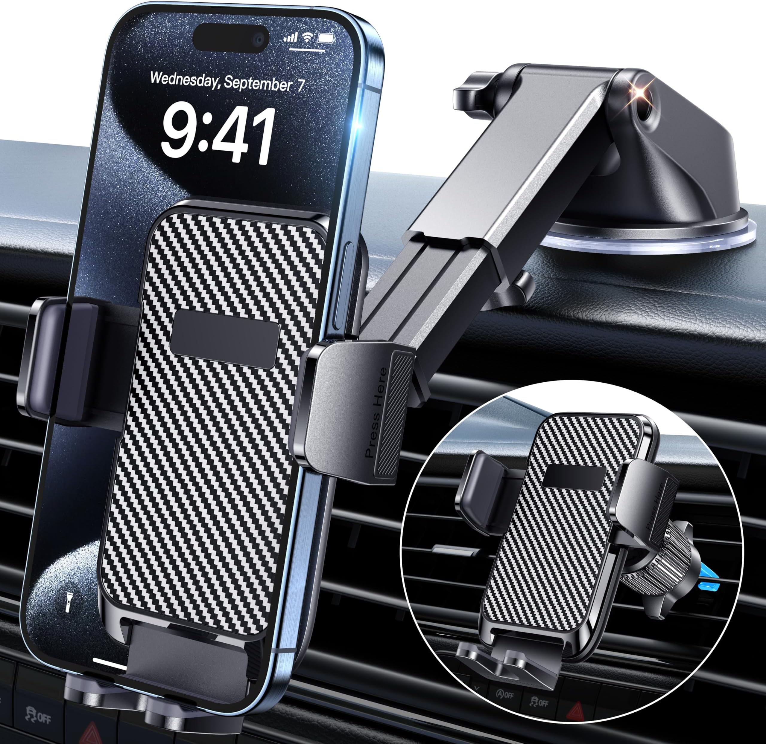 Amazon.com: Chiclish Phone Holders for Your Car [Upgraded Suction Cup ...