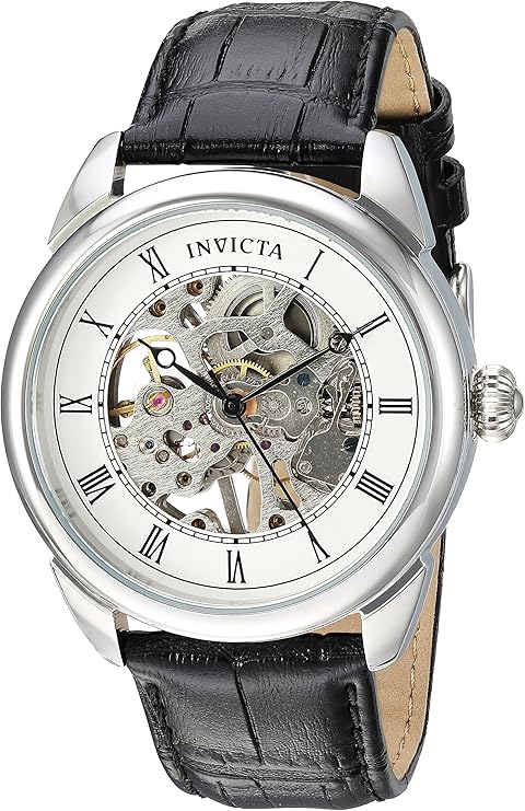 Amazon.com: Invicta Men's Specialty Mechanical Watch with Leather Strap ...
